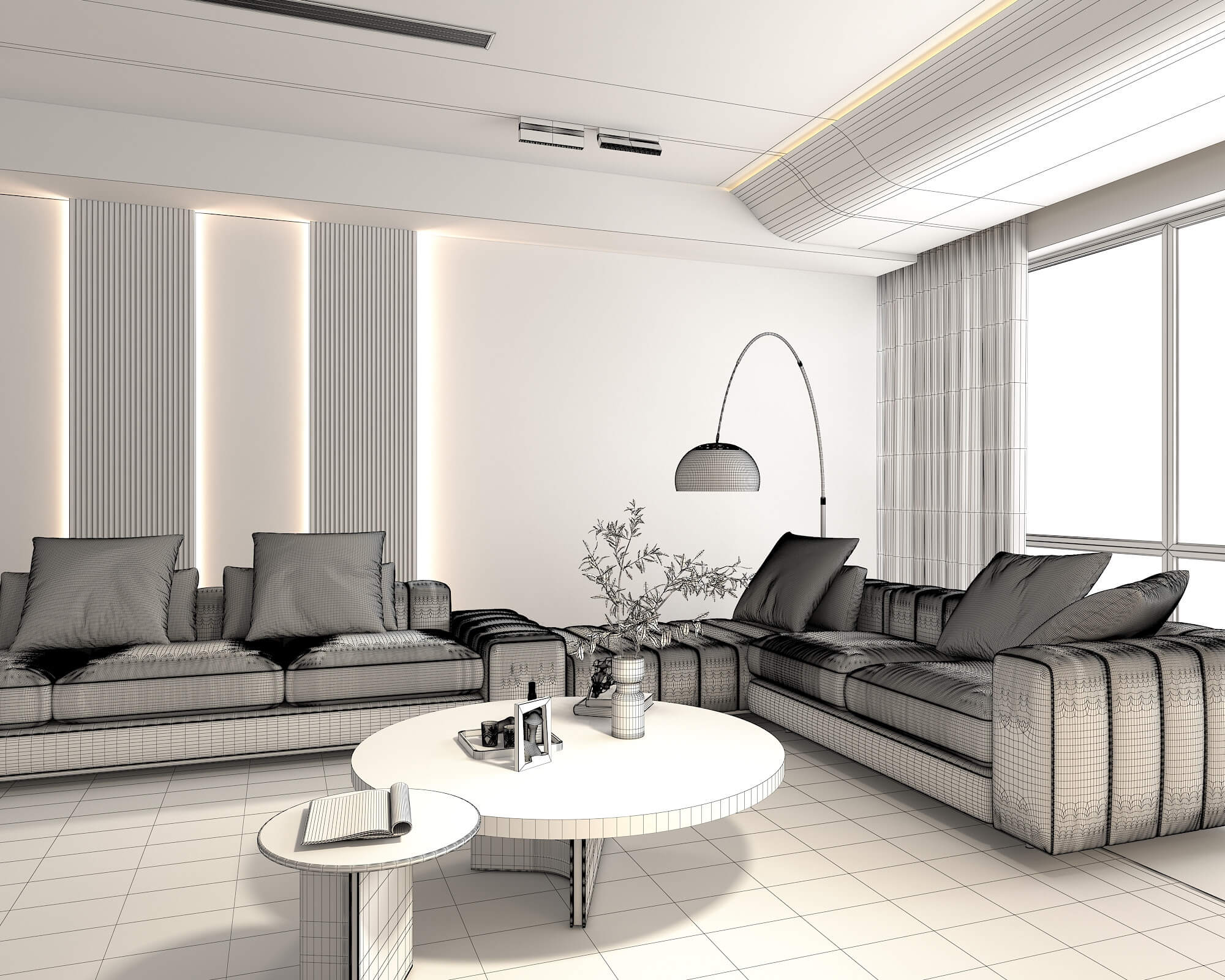 Modern Living Room Scene 2 - 3D Model by nhattuankts