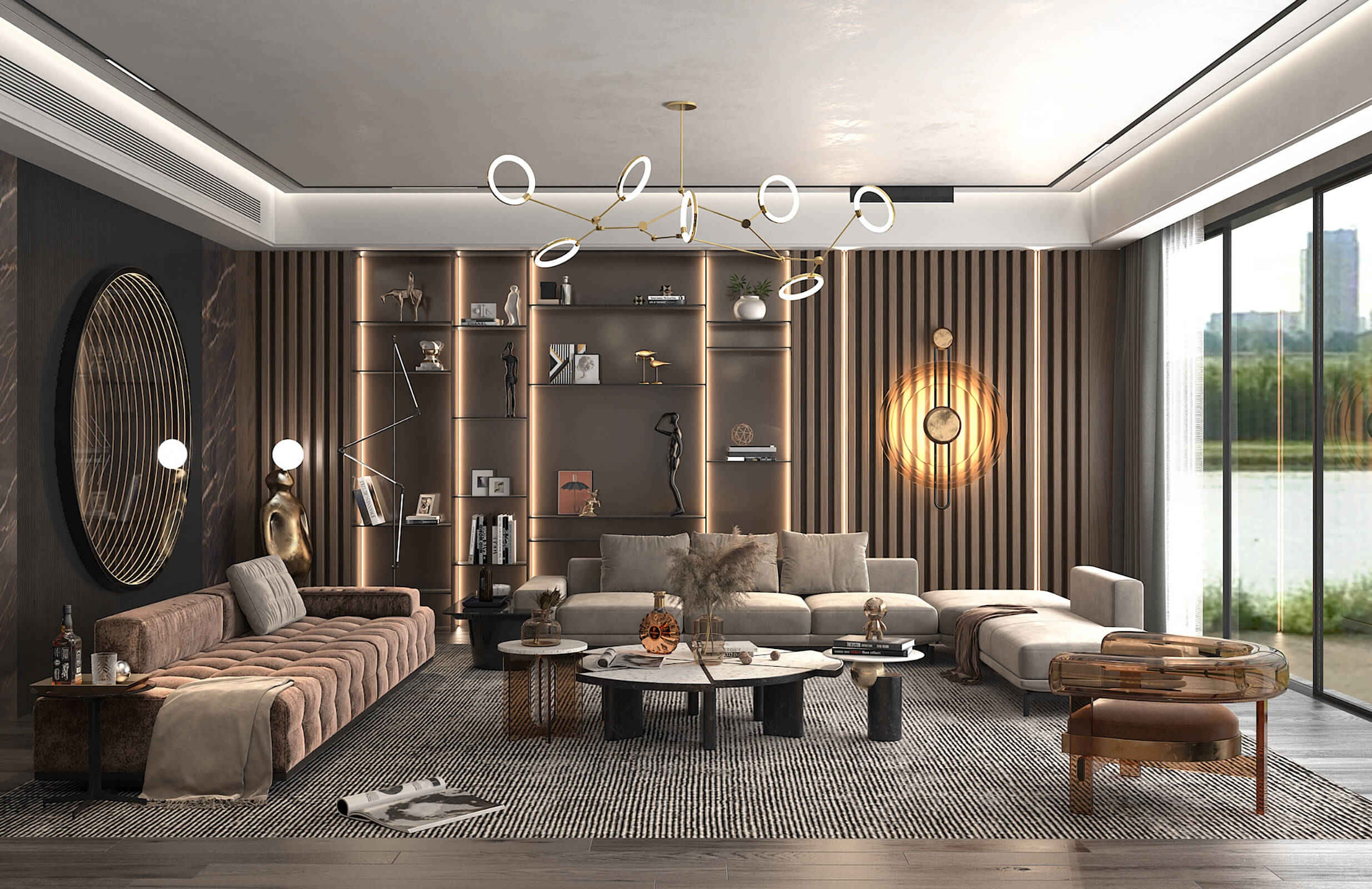 Modern Living Room Scene 3 - 3D Model by nhattuankts