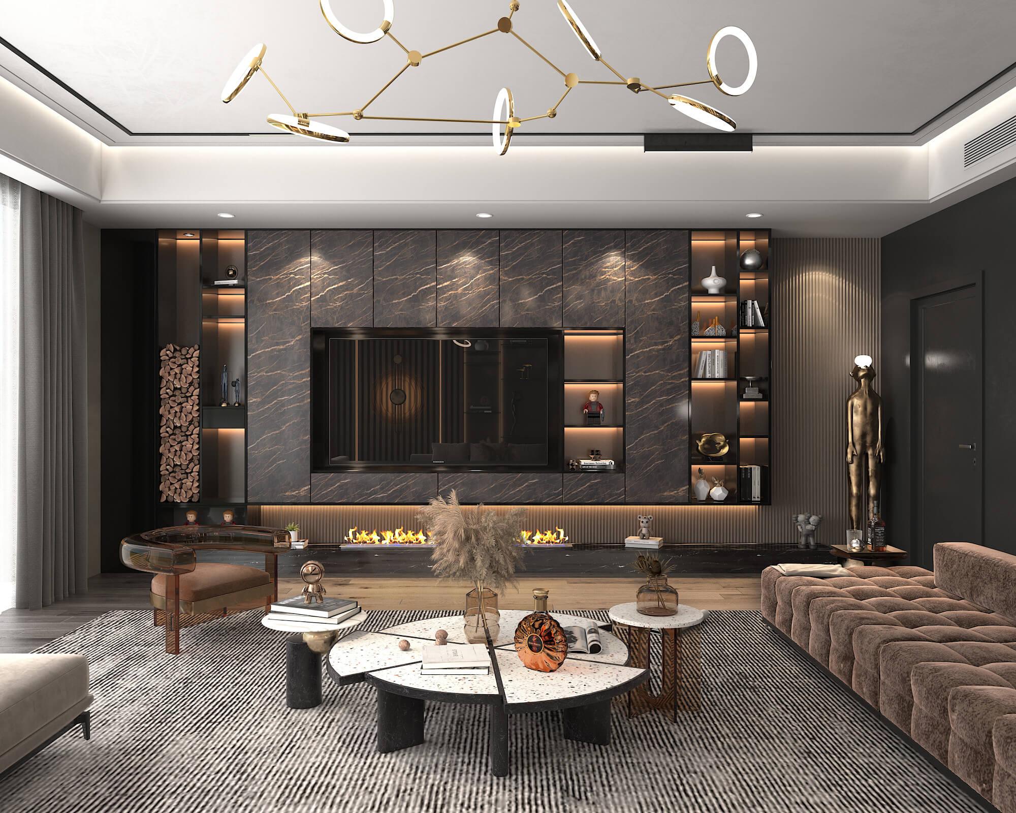 Modern Living Room Scene 3 - 3D Model by nhattuankts