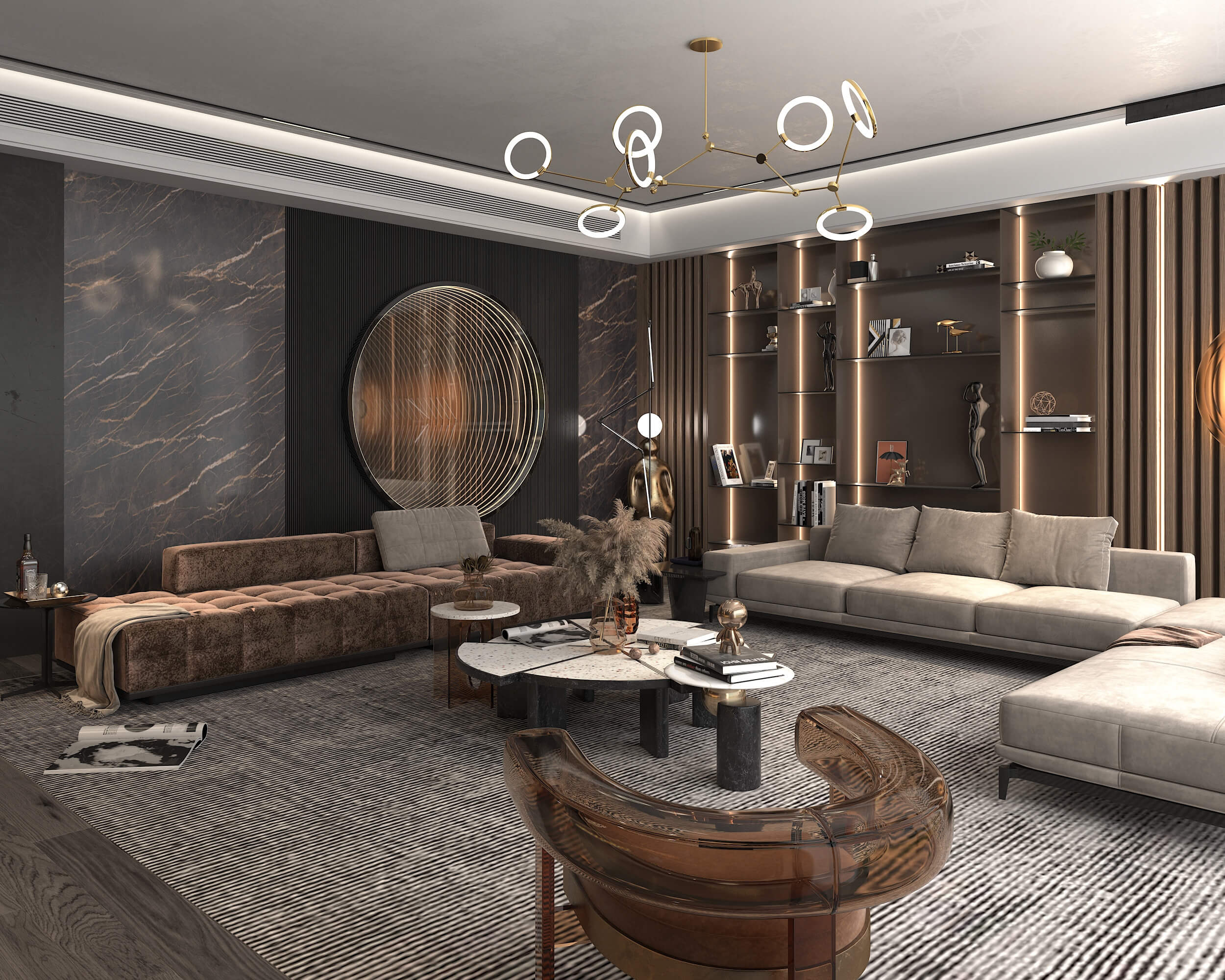 Modern Living Room Scene 3 - 3D Model by nhattuankts