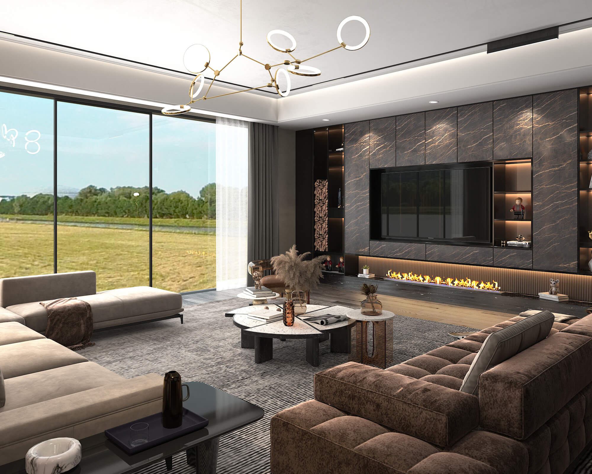 Modern Living Room Scene 3 - 3D Model by nhattuankts