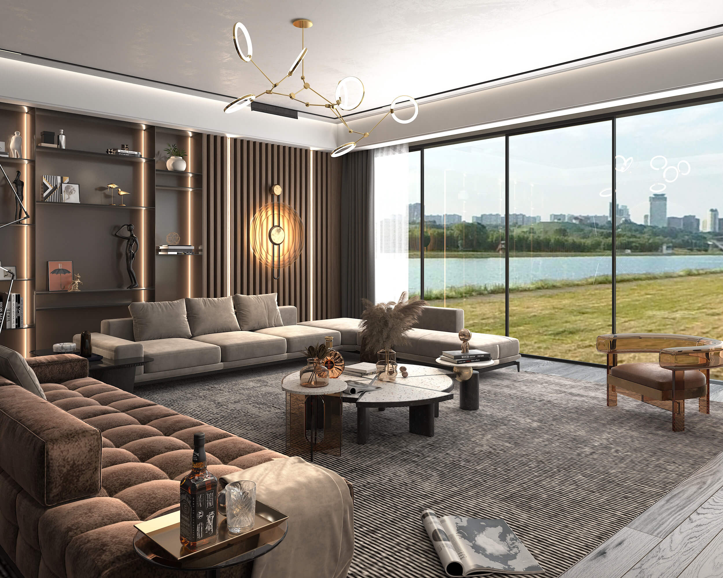 Modern Living Room Scene 3 - 3D Model by nhattuankts