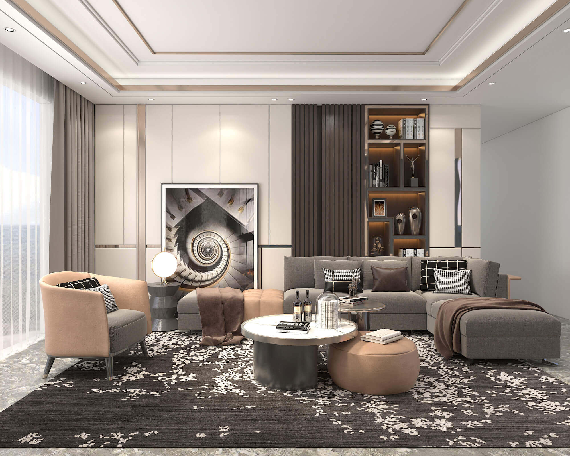 Modern Living Room Scene 4 - 3D Model by nhattuankts