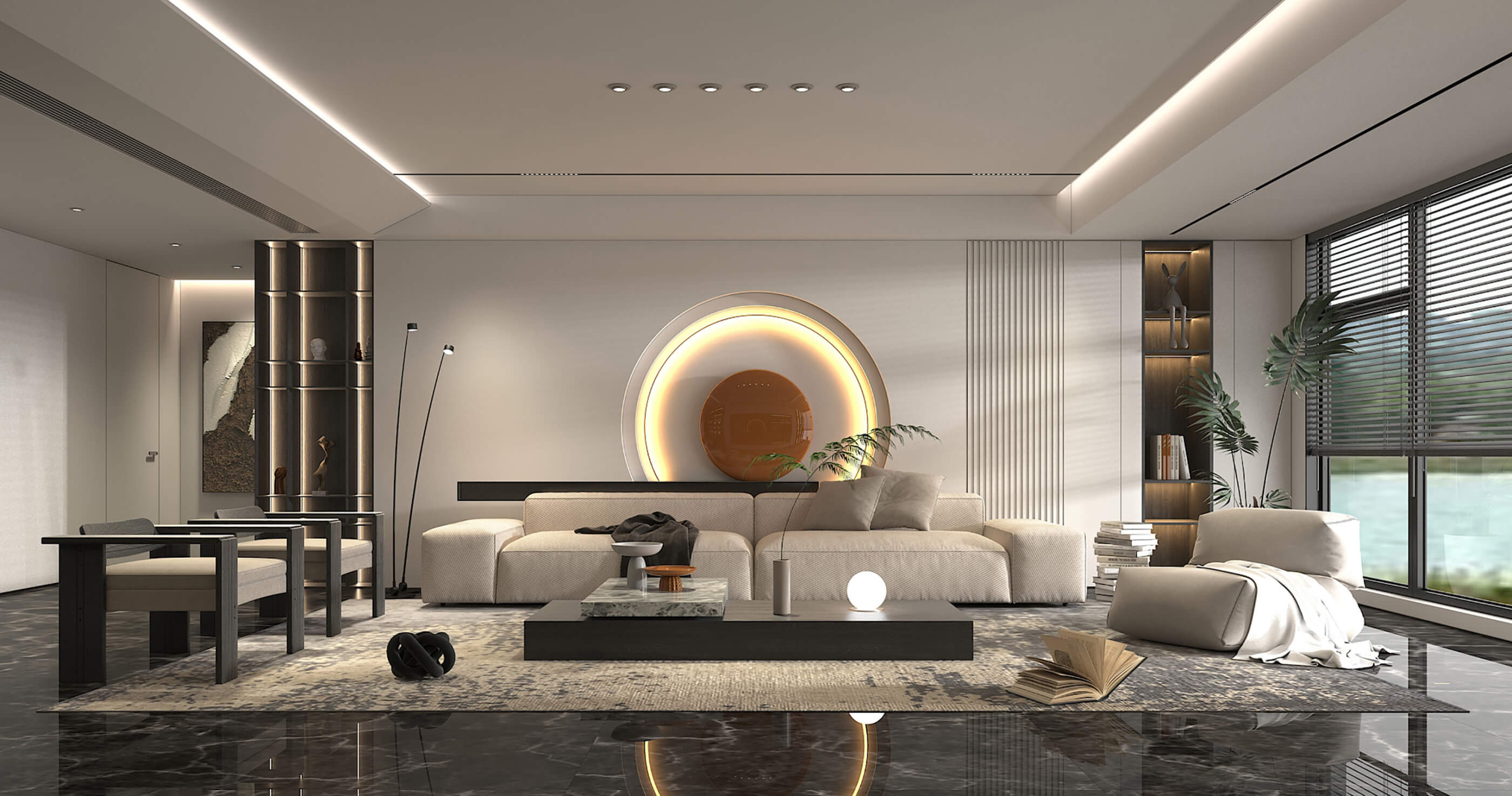 Modern Living Room Scene 5 - 3D Model by nhattuankts