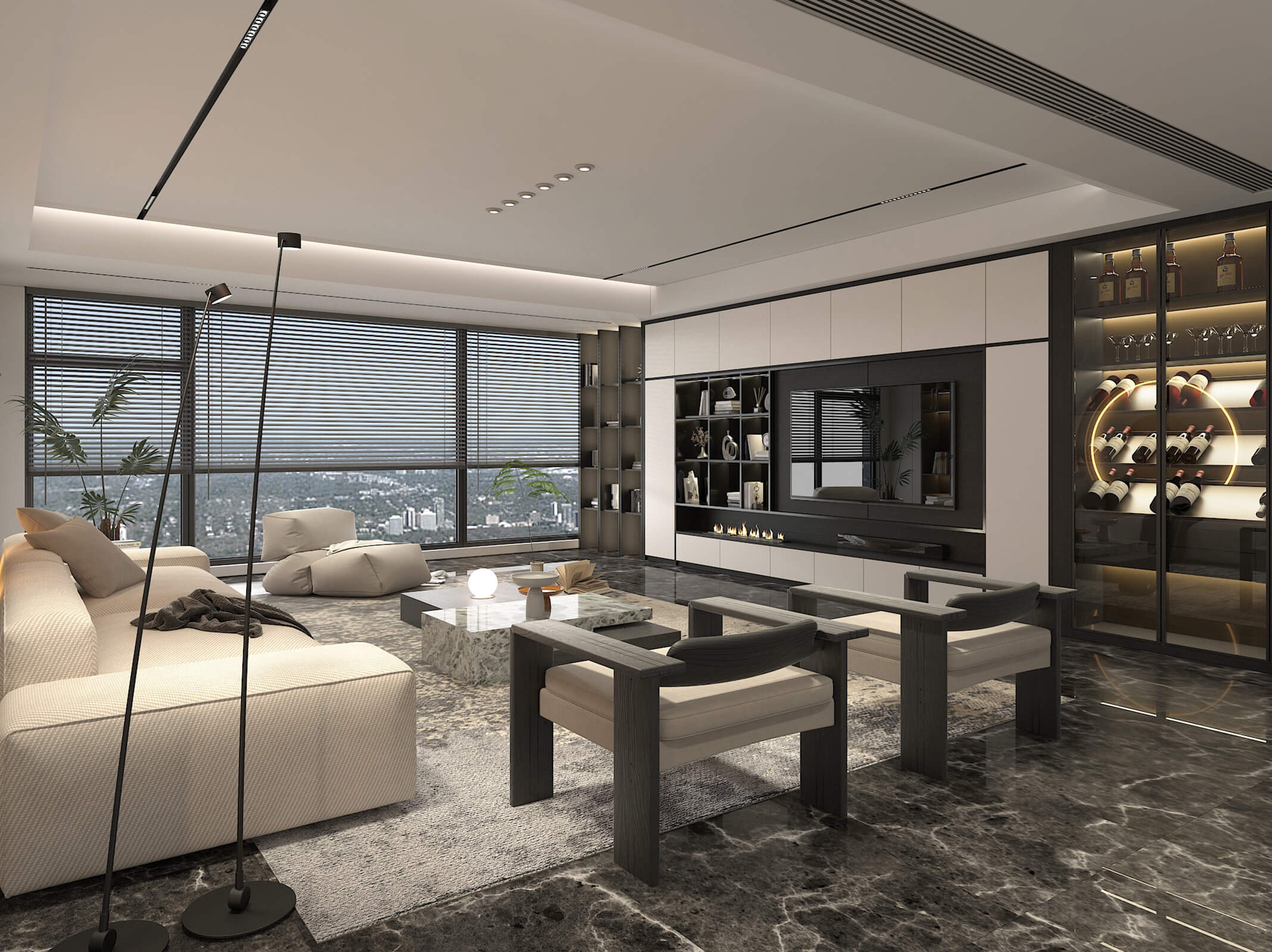 Modern Living Room Scene 5 - 3D Model by nhattuankts