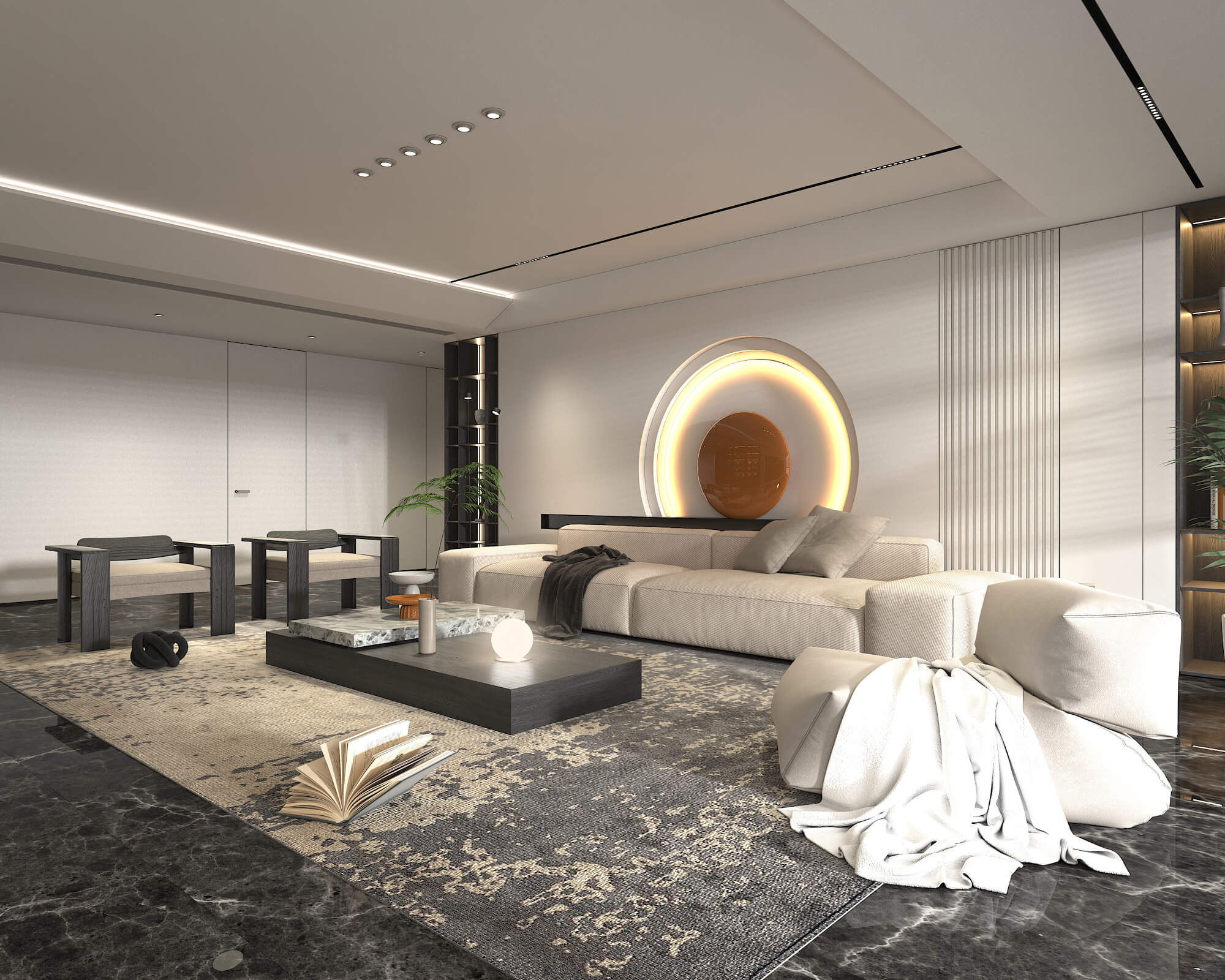 Modern Living Room Scene 5 - 3D Model by nhattuankts