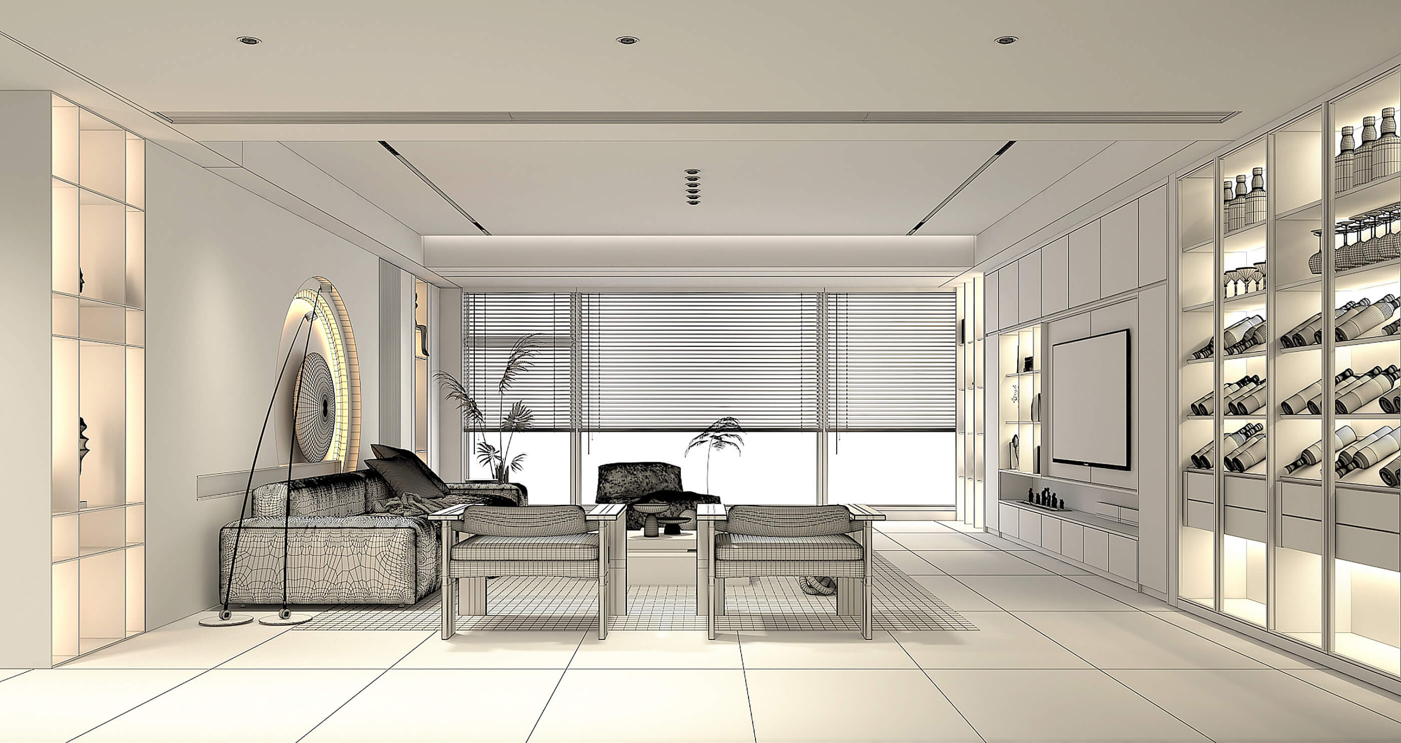 Modern Living Room Scene 5 - 3D Model by nhattuankts