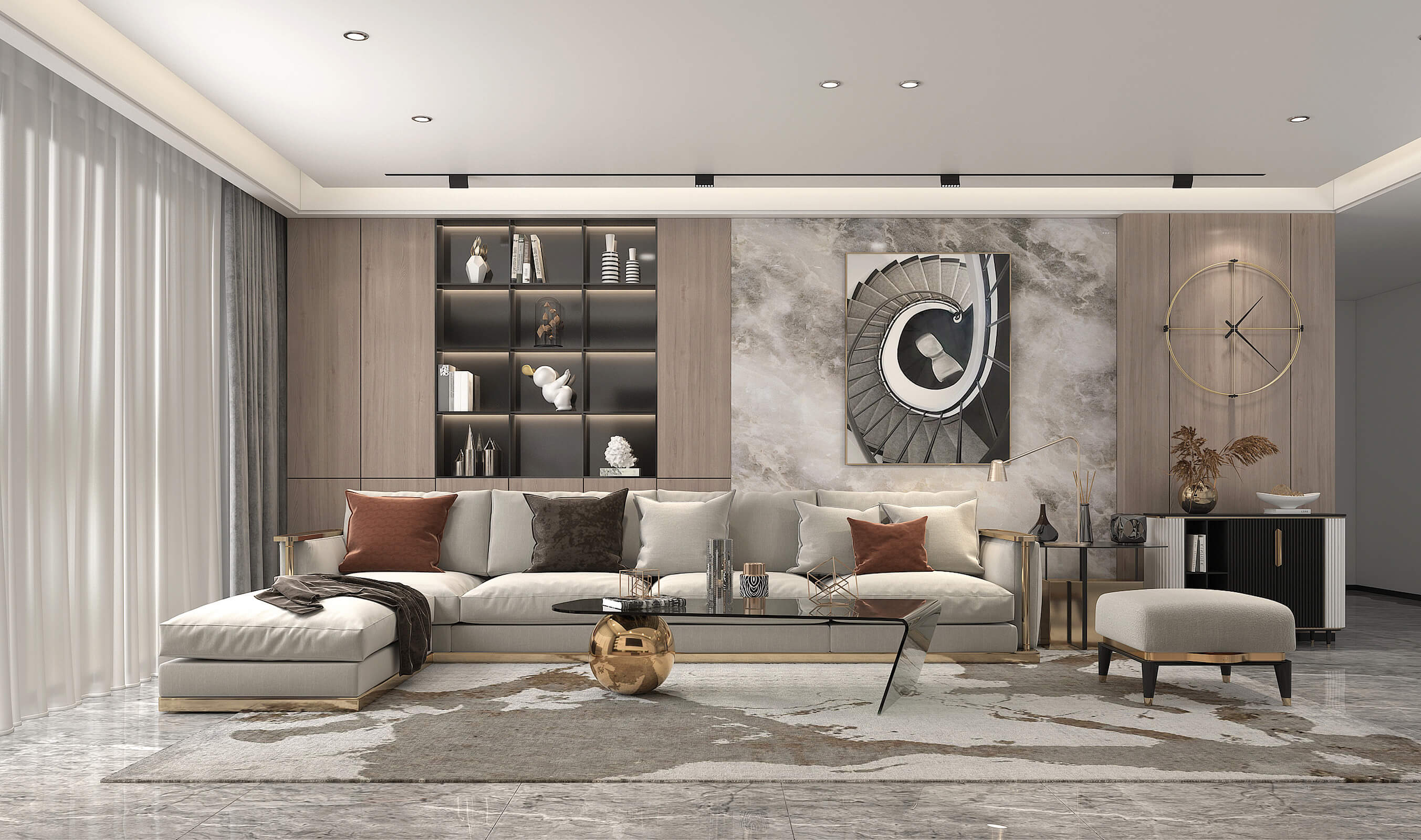 Modern Living Room Scene 6 - 3D Model by nhattuankts