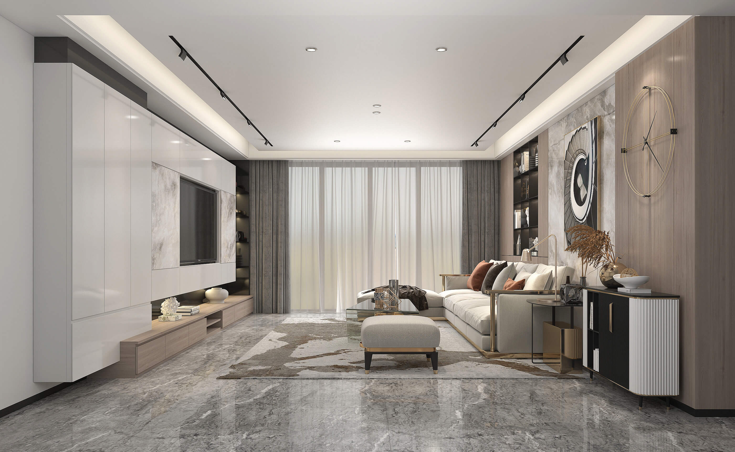 Modern Living Room Scene 6 - 3D Model by nhattuankts