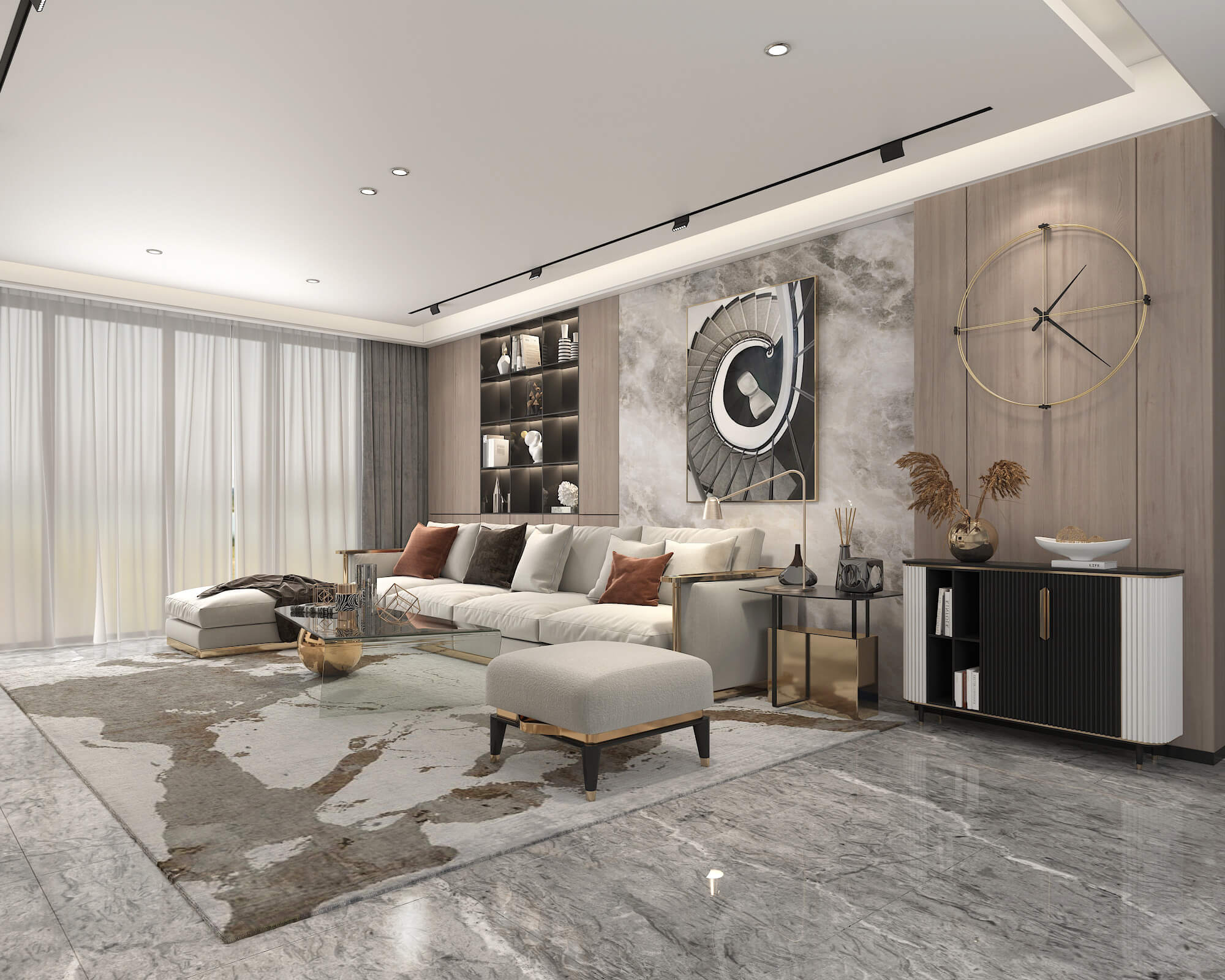 Modern Living Room Scene 6 - 3D Model by nhattuankts