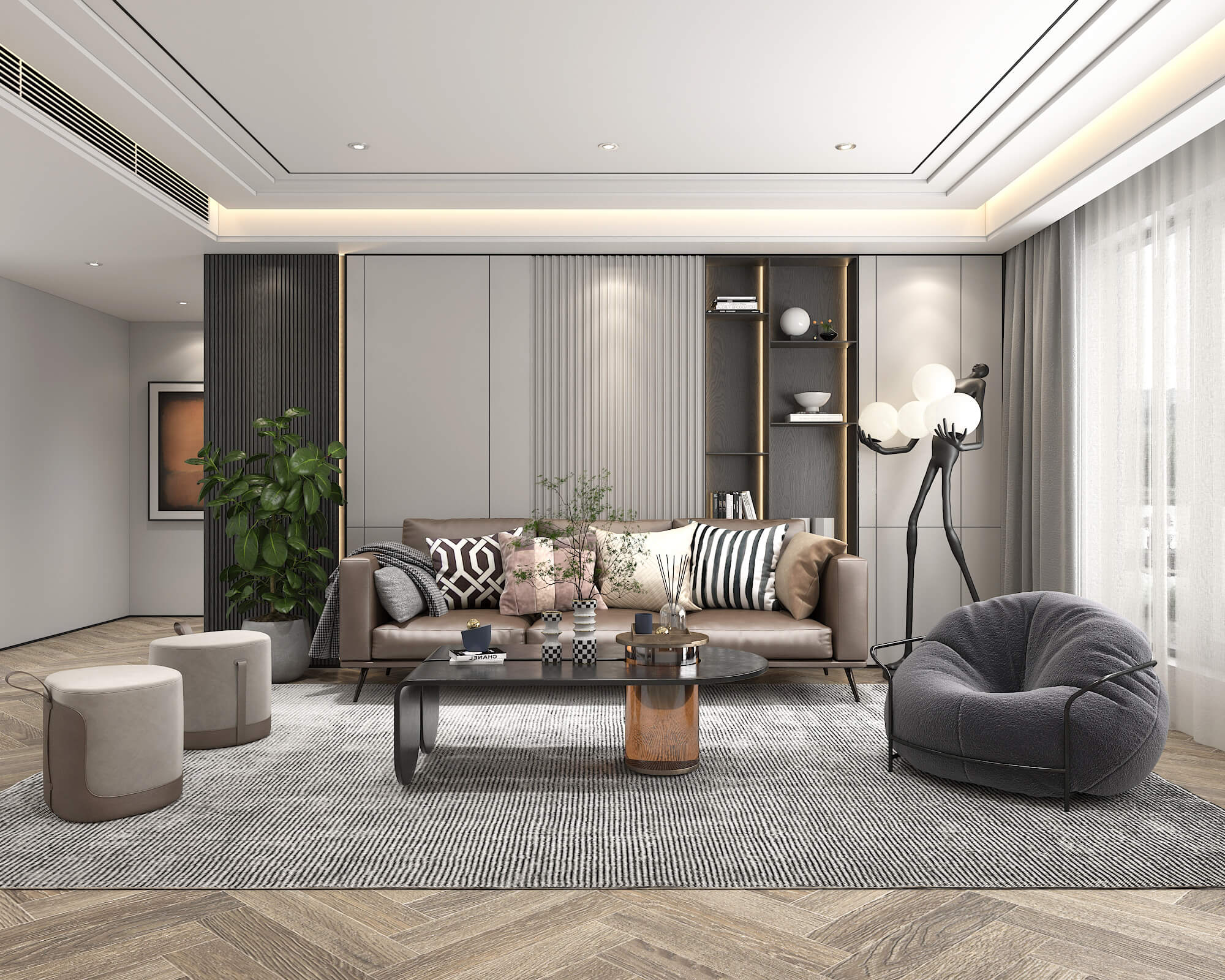 Modern Living Room Scene 7 - 3D Model by nhattuankts