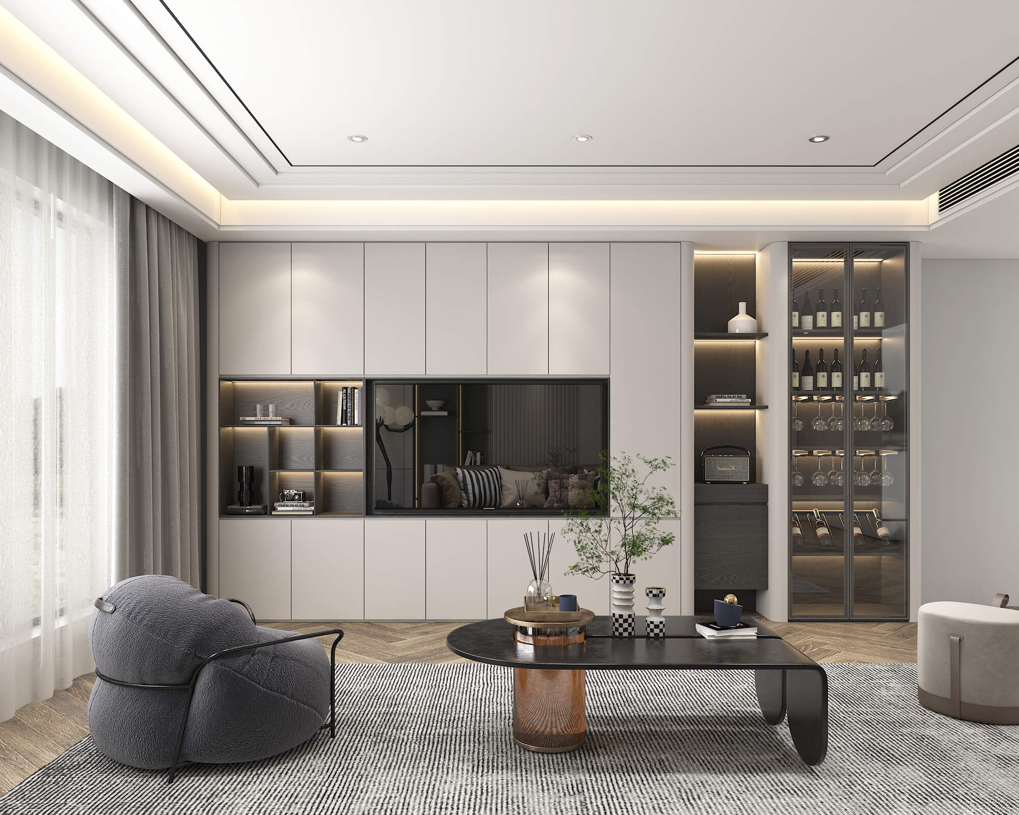 Modern Living Room Scene 7 - 3D Model by nhattuankts