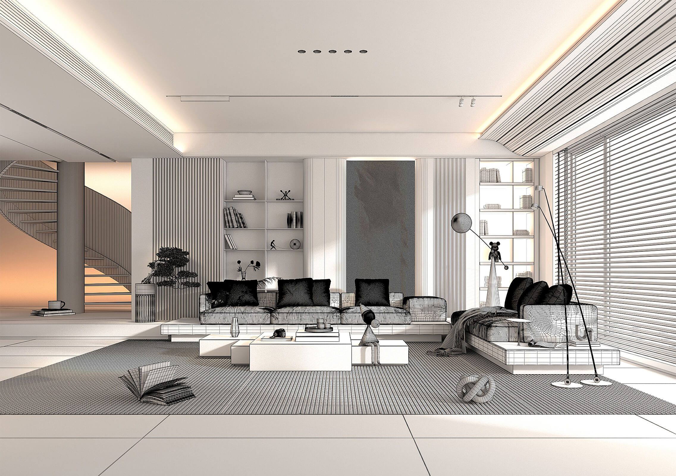 Modern Living Room Scene 8 - 3D Model by nhattuankts