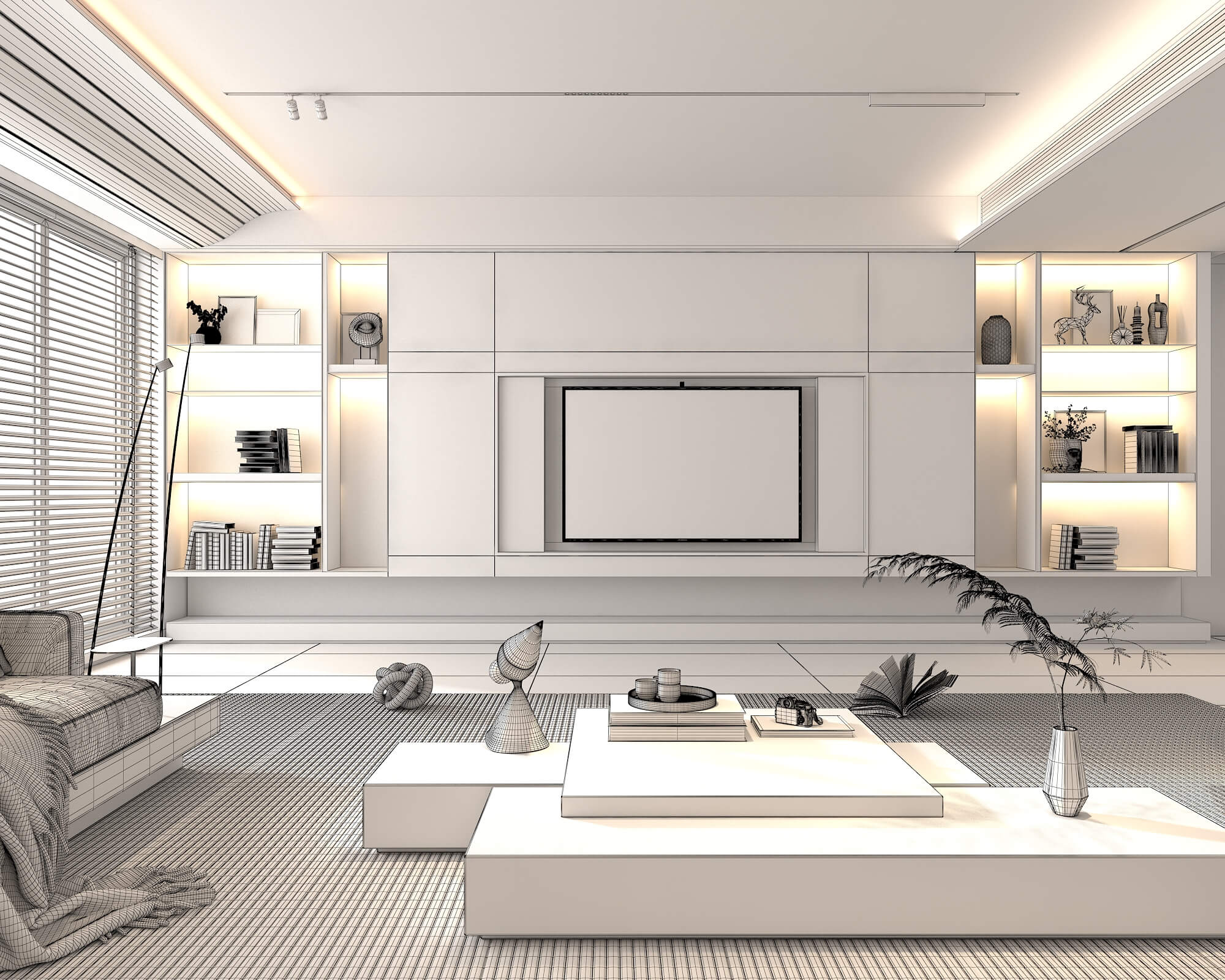 Modern Living Room Scene 8 - 3D Model by nhattuankts