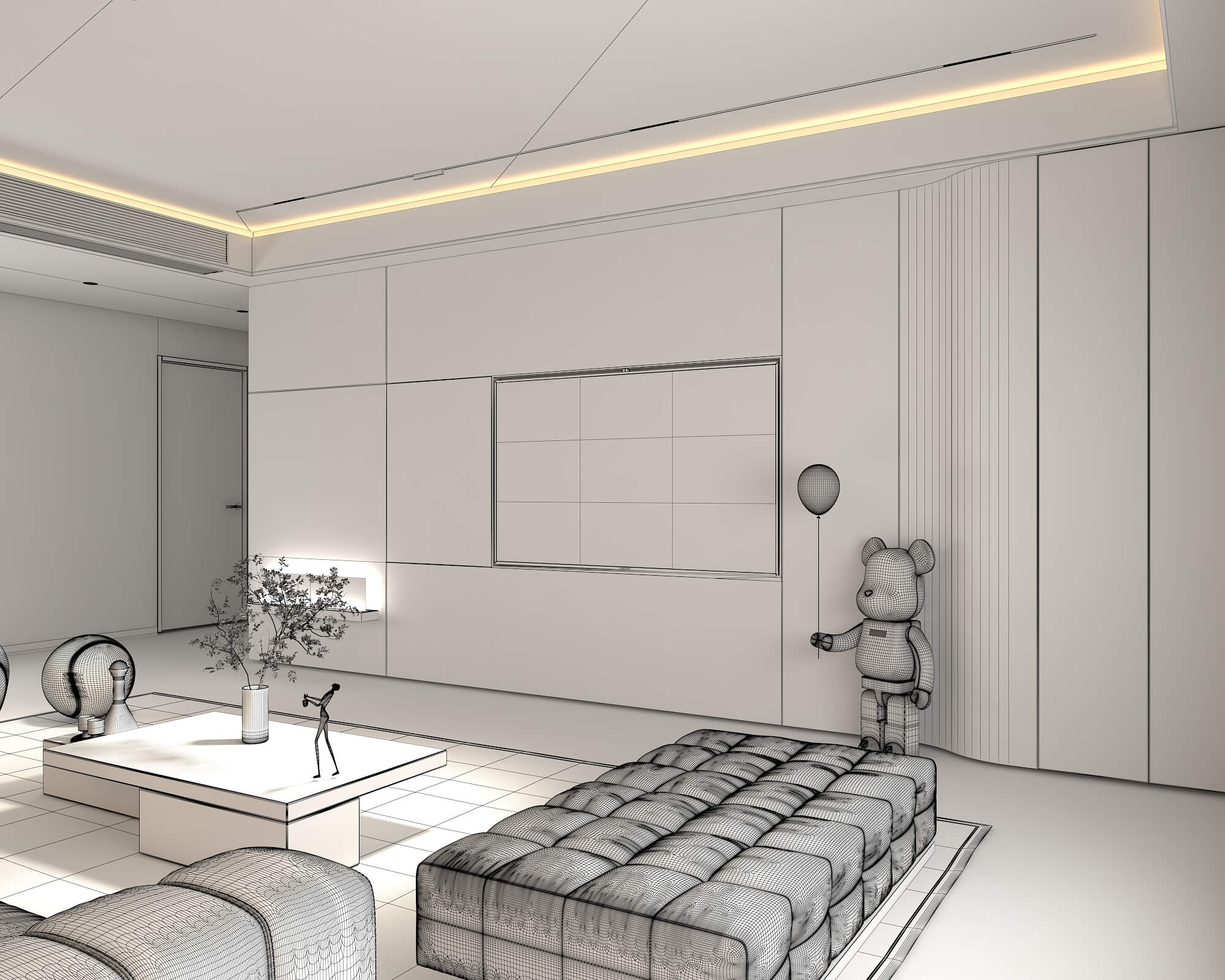 Modern Living Room Scene 9 - 3D Model by nhattuankts