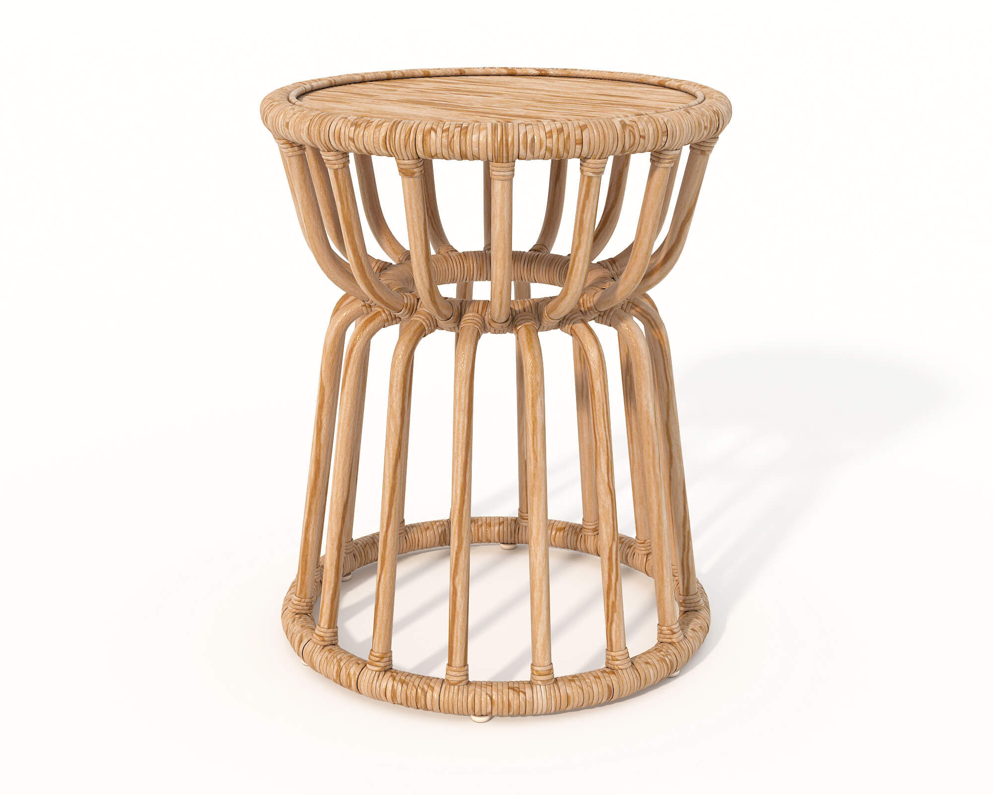 Rattan Coffee Table and Chairs 7 - 3D Model by nhattuankts