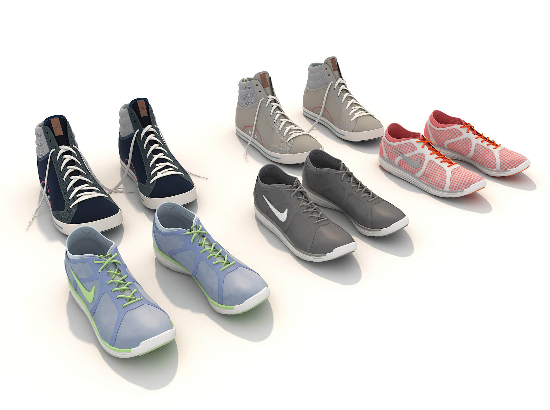 Shoes Collection Set 4 - 3D Model by nhattuankts