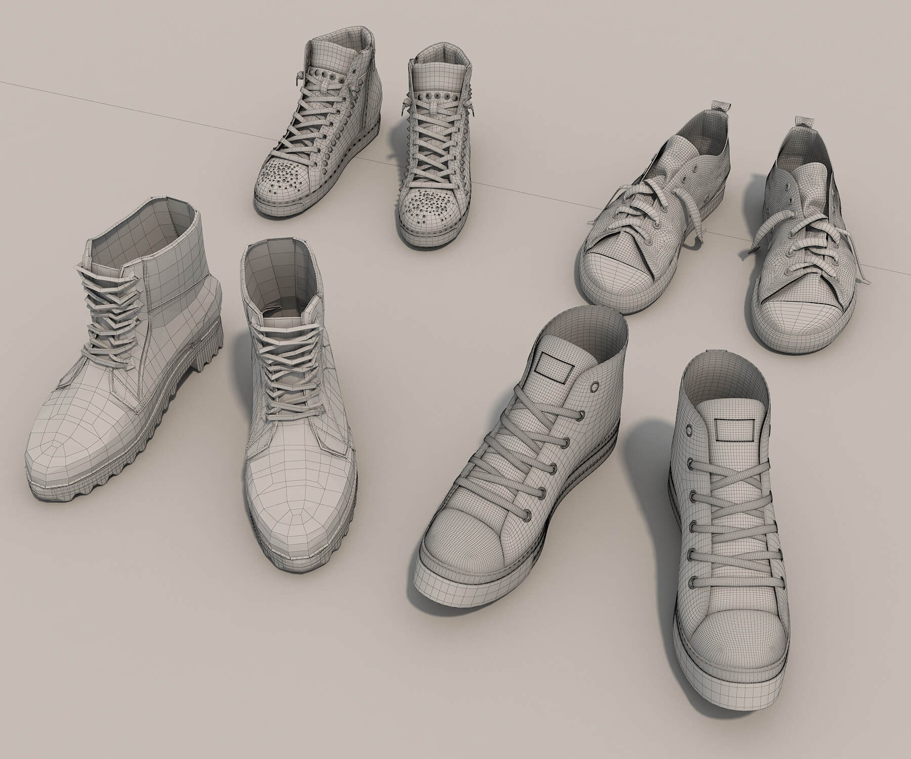 Shoes Collection Set 5 - 3D Model by nhattuankts