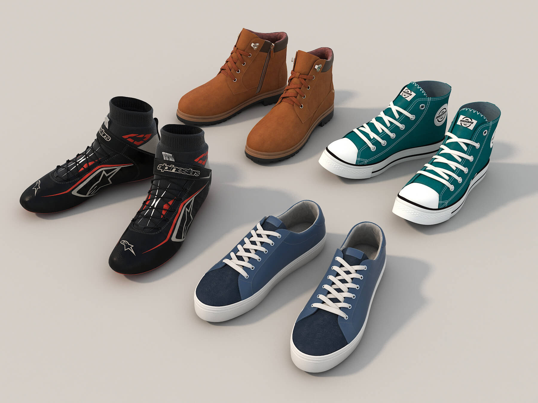 Shoes Collection Set 7 - 3D Model by nhattuankts