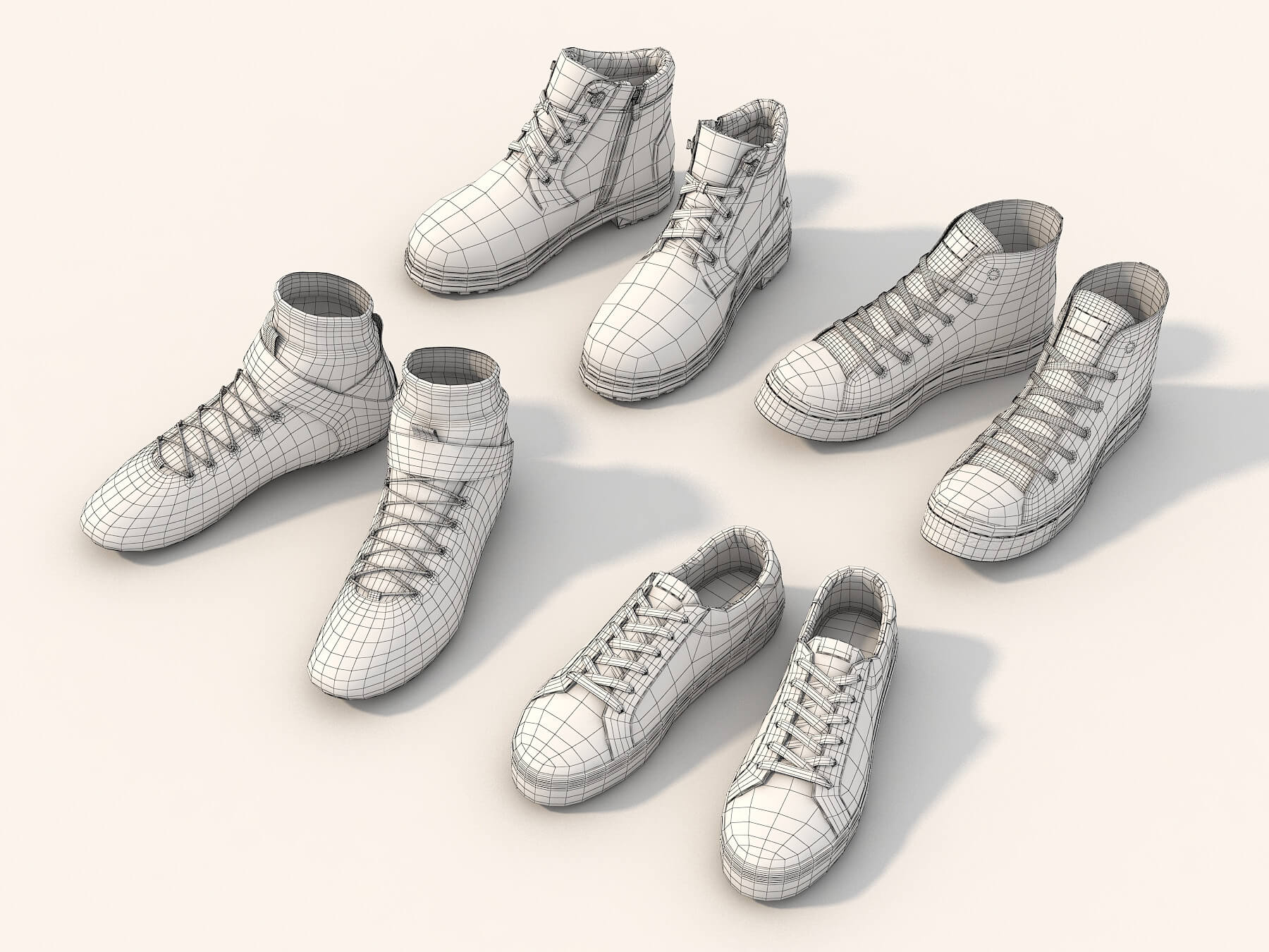 Shoes Collection Set 7 - 3D Model by nhattuankts