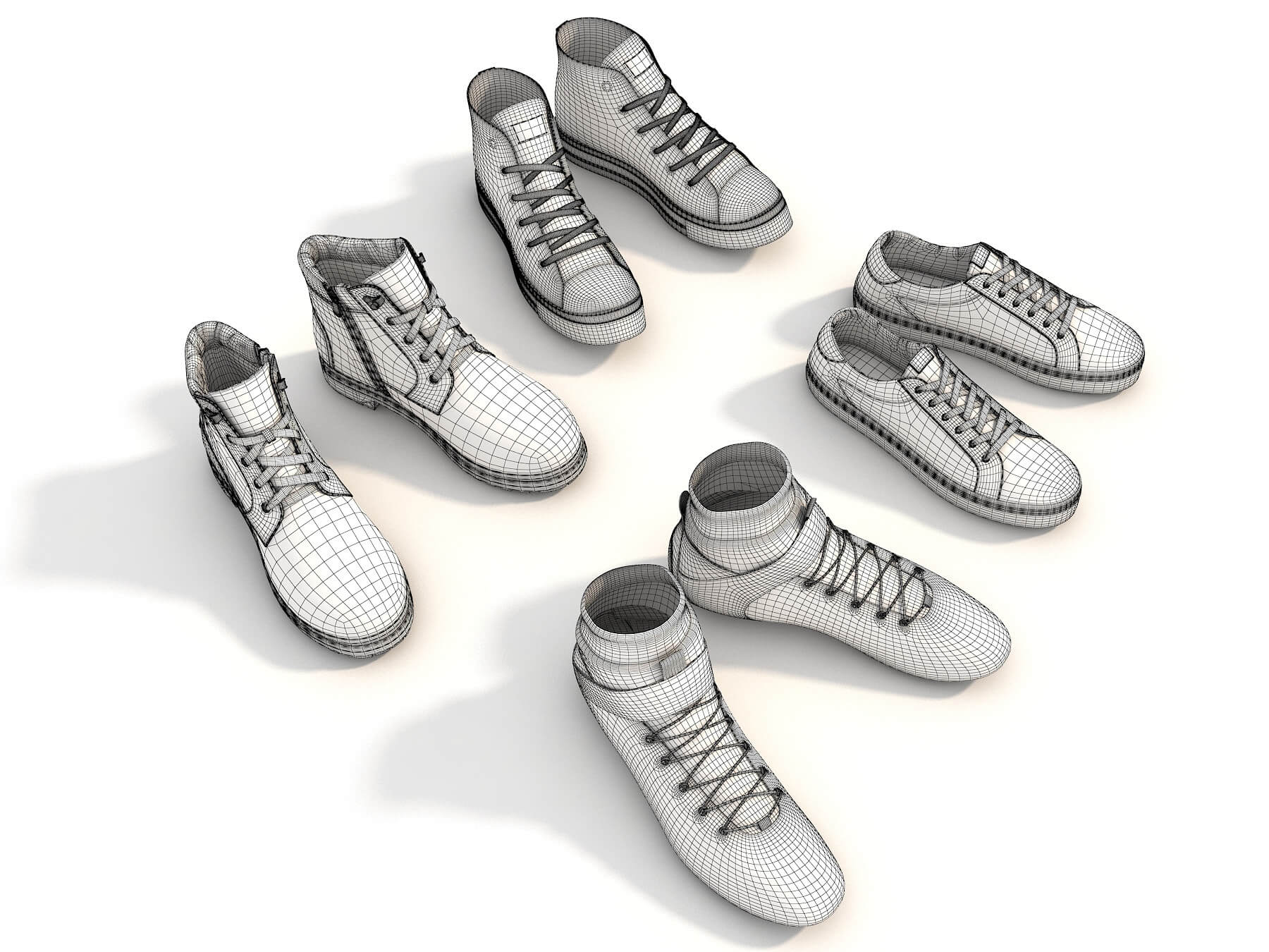 Shoes Collection Set 7 - 3D Model by nhattuankts