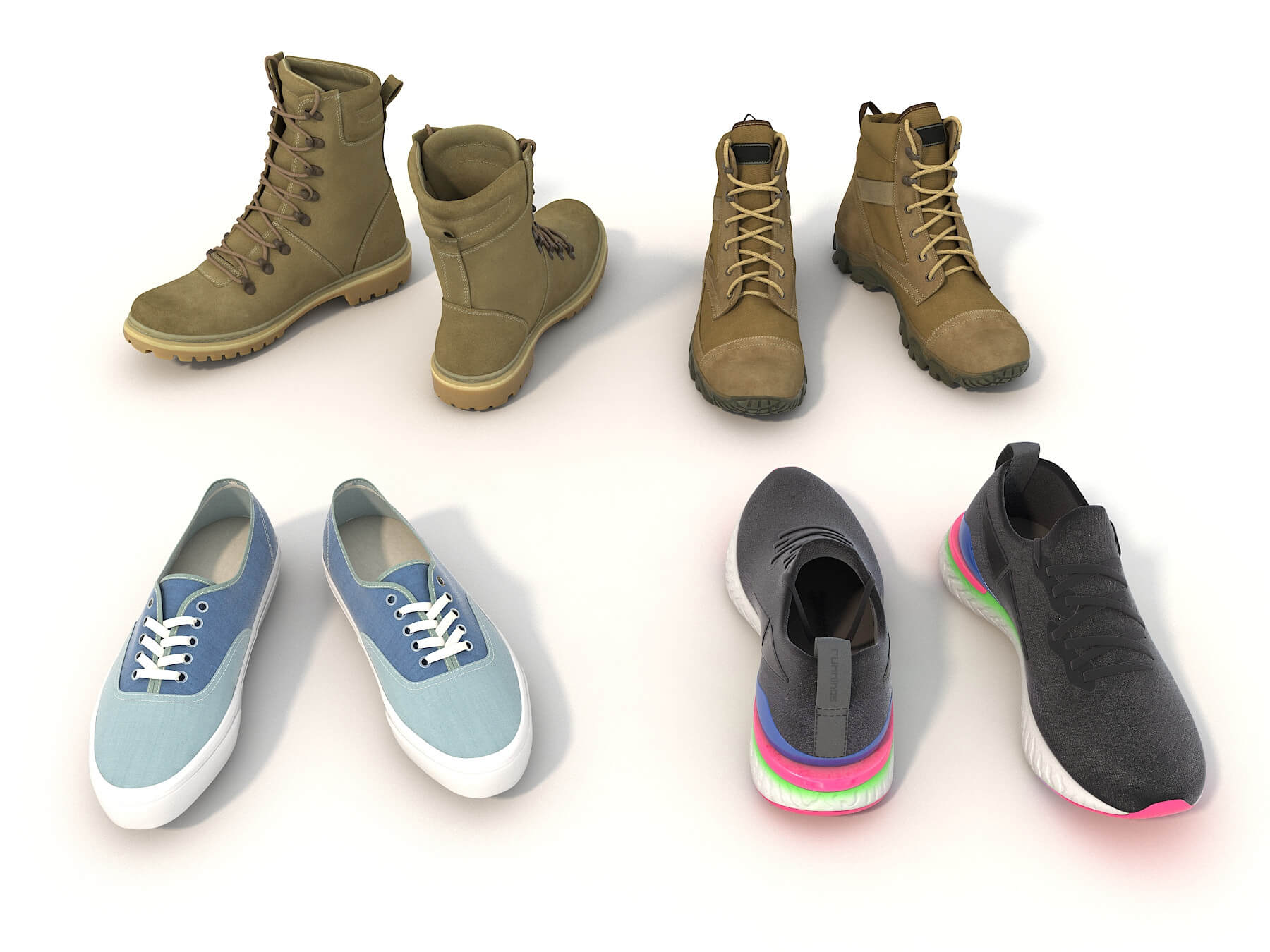 Shoes Collection Set 9 - 3D Model by nhattuankts
