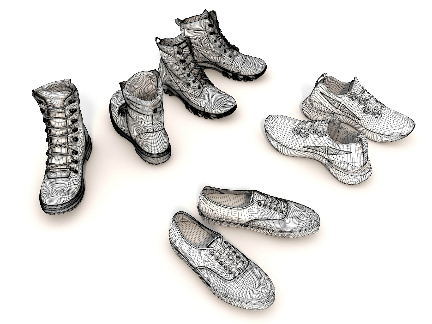 Shoes Collection Set 9 - 3D Model by nhattuankts