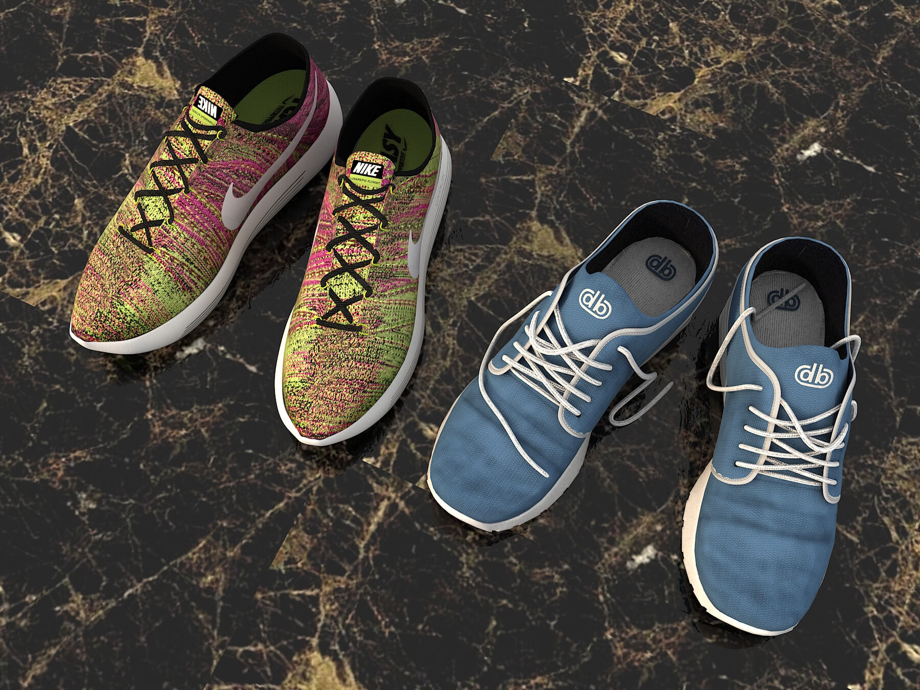 Shoes Collection Set - 3D Model by nhattuankts