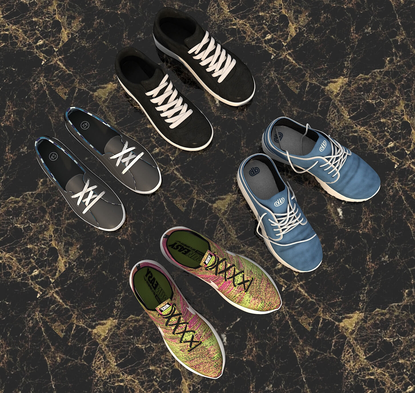 Shoes Collection Set - 3D Model by nhattuankts