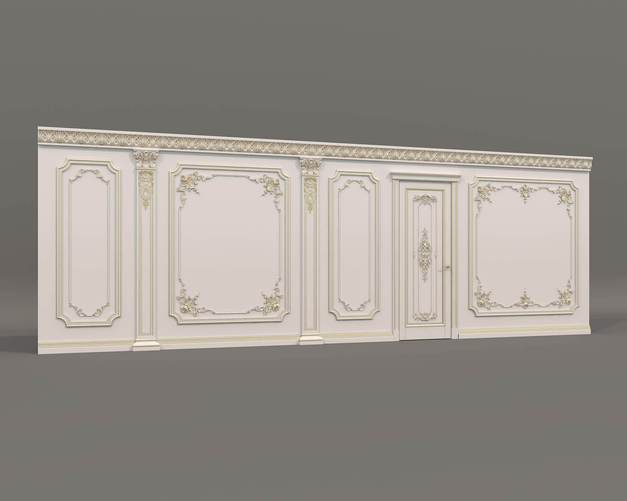 Wall Molding in Classic French Style 32 - 3D Model by nhattuankts
