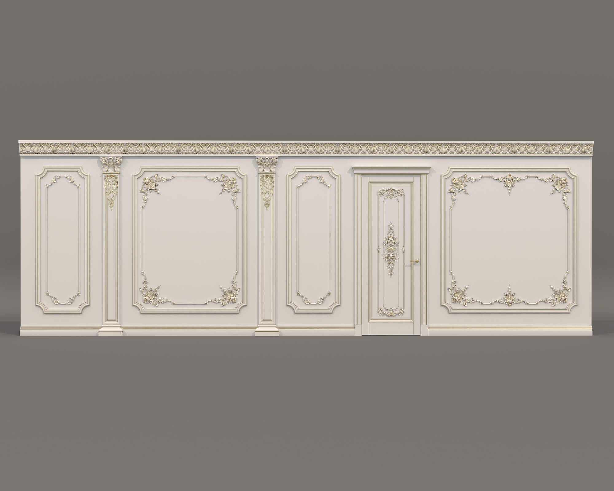 Wall Molding in Classic French Style 32 - 3D Model by nhattuankts