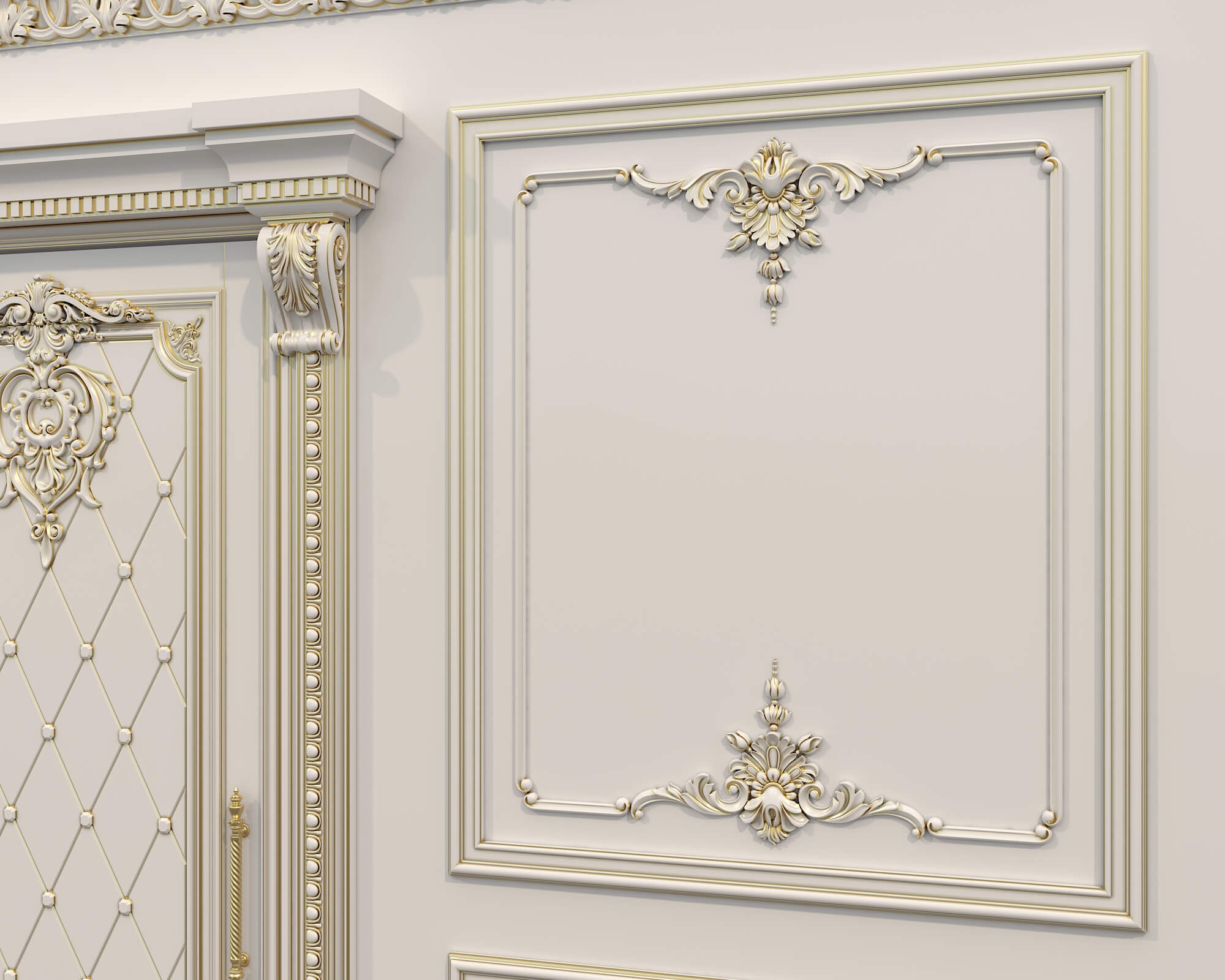 Wall Molding in Classic French Style 33 - 3D Model by nhattuankts