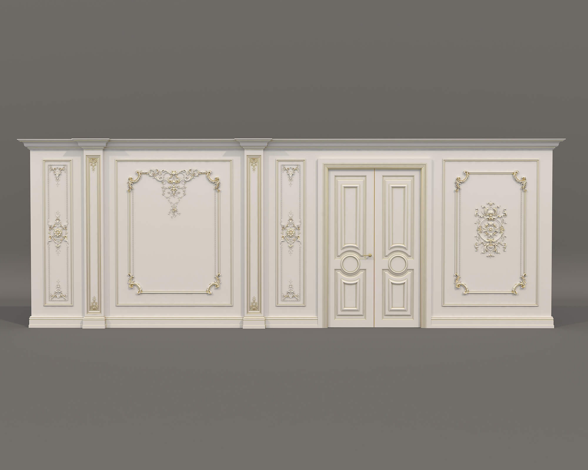 Wall Molding in Classic French Style 34 - 3D Model by nhattuankts