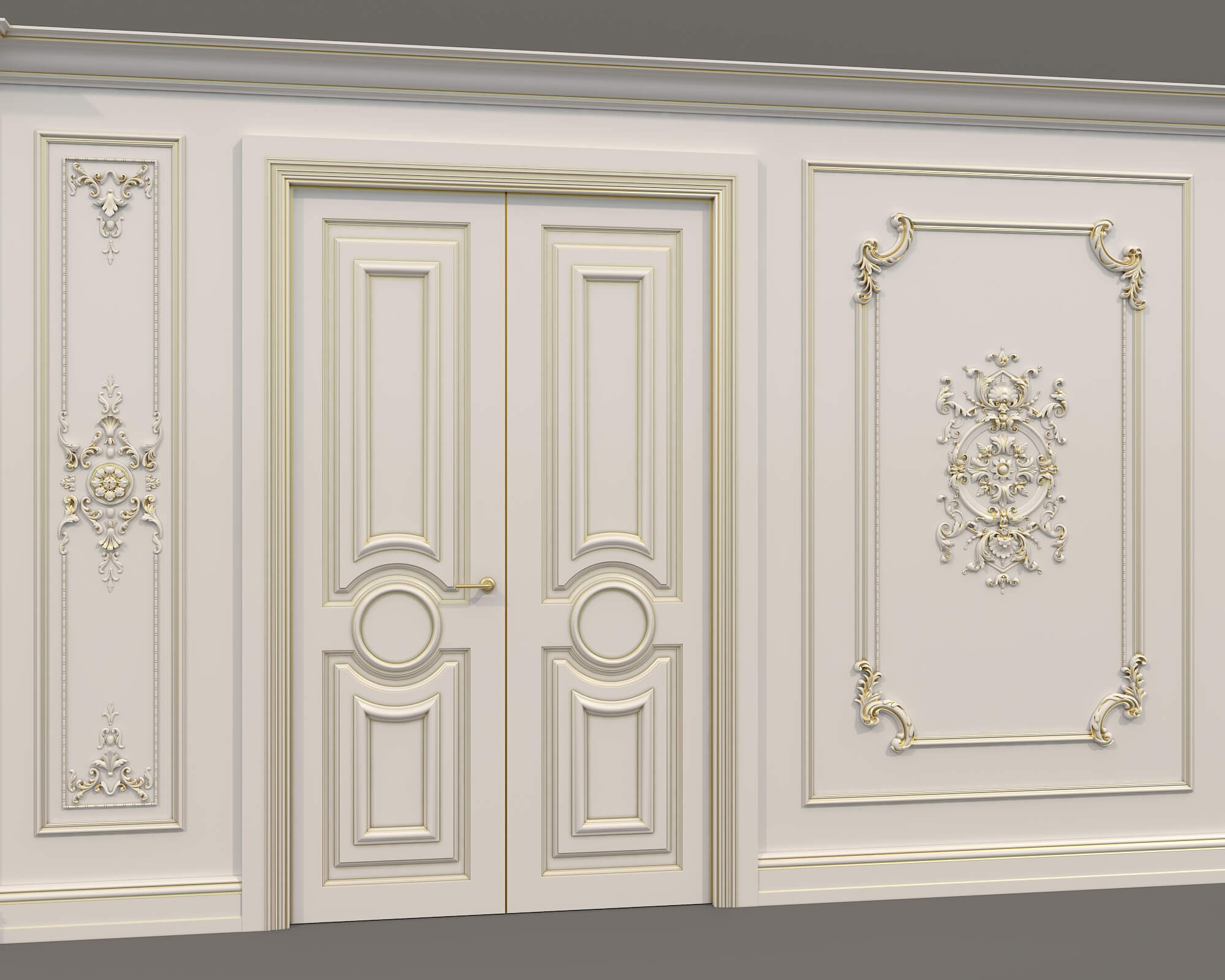 Wall Molding in Classic French Style 34 - 3D Model by nhattuankts