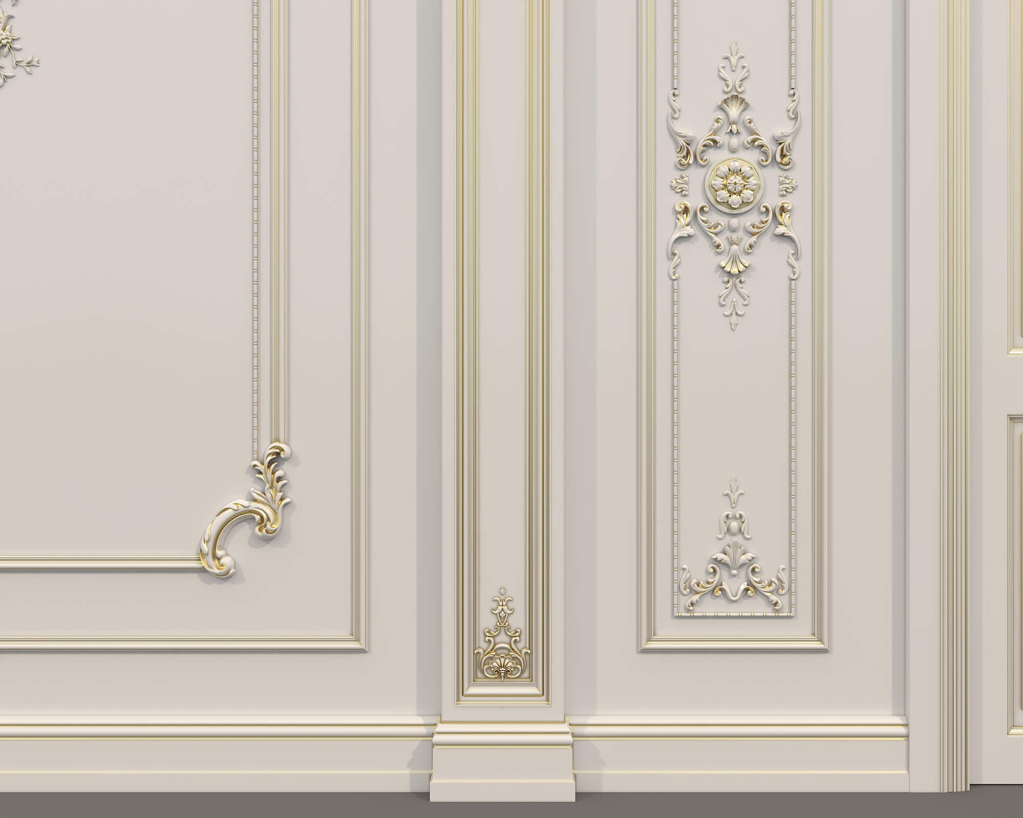 Wall Molding in Classic French Style 34 - 3D Model by nhattuankts