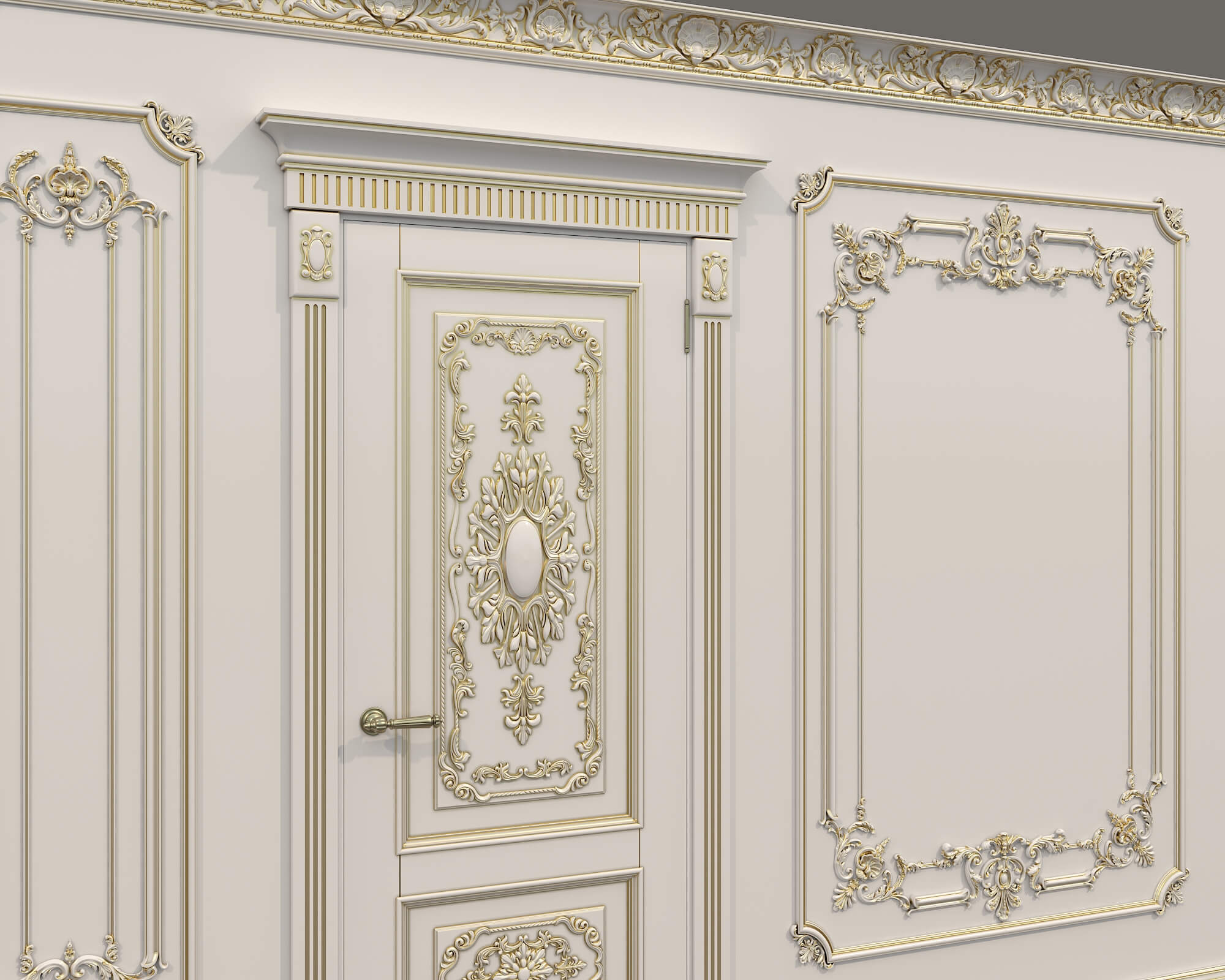 Wall Molding in Classic French Style 35 - 3D Model by nhattuankts