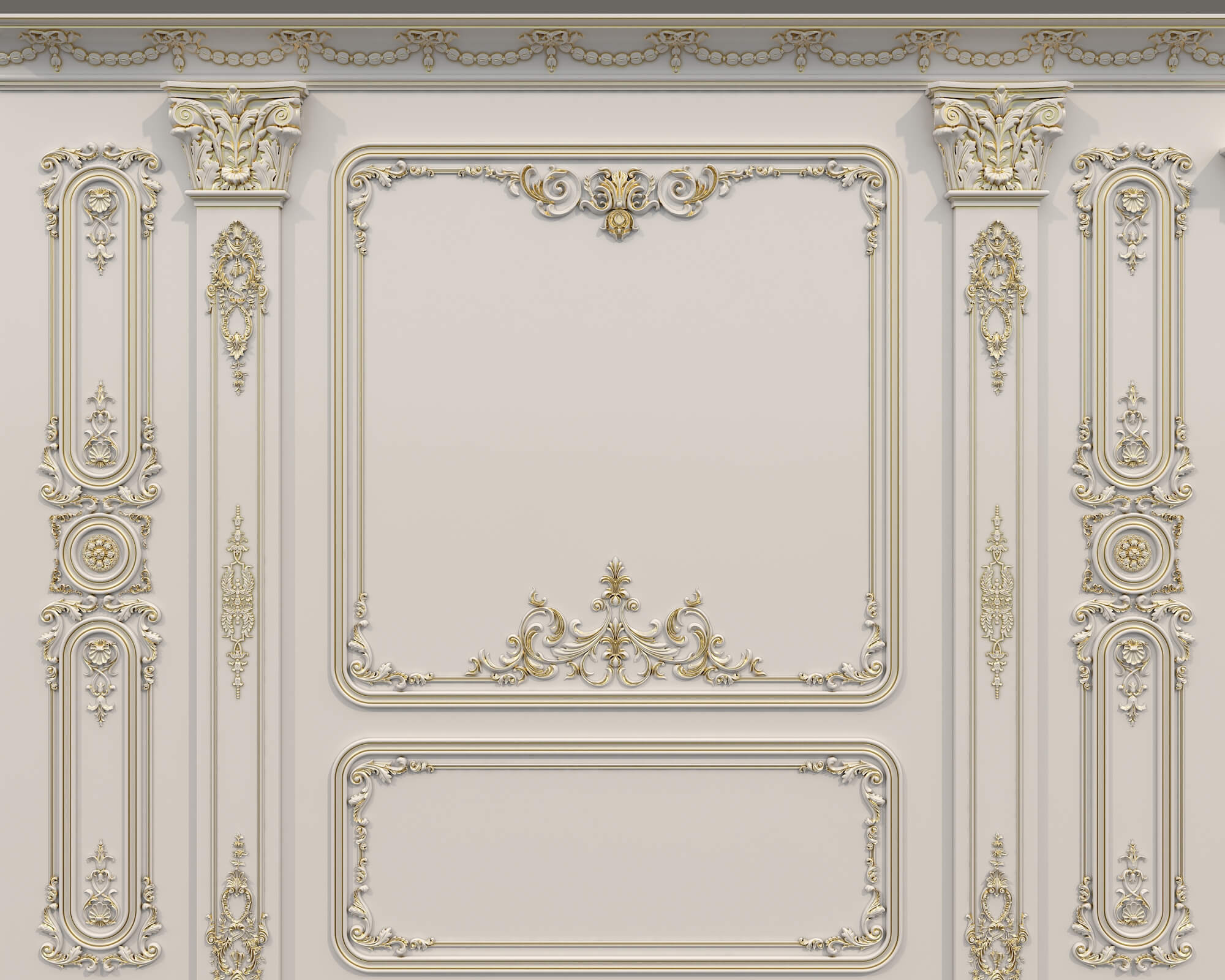 Wall Molding in Classic French Style 37 - 3D Model by nhattuankts