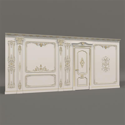 Wall Molding in Classic French Style 33 - 3D Model by nhattuankts