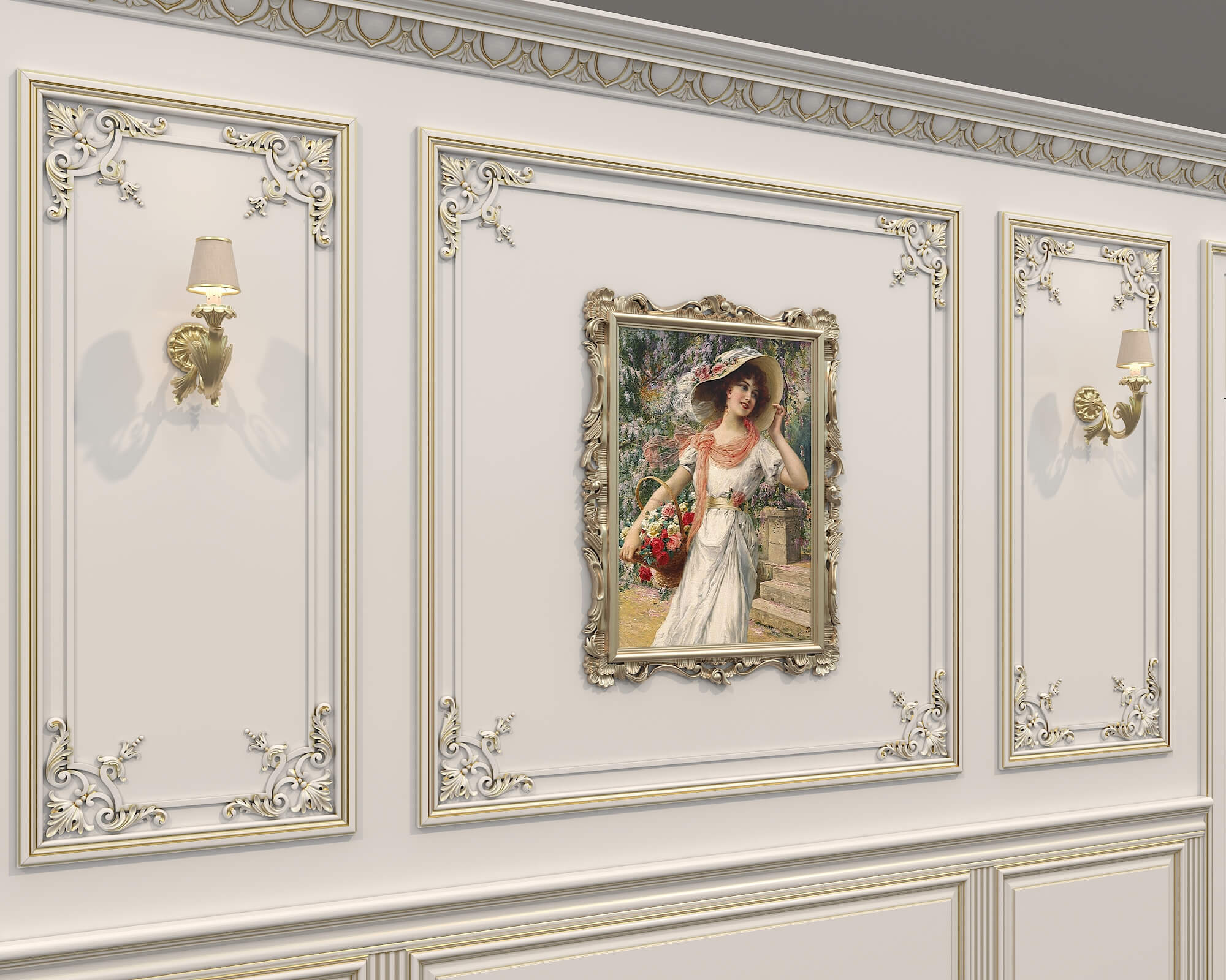 Wall Molding in Classic French Style 44 - 3D Model by nhattuankts