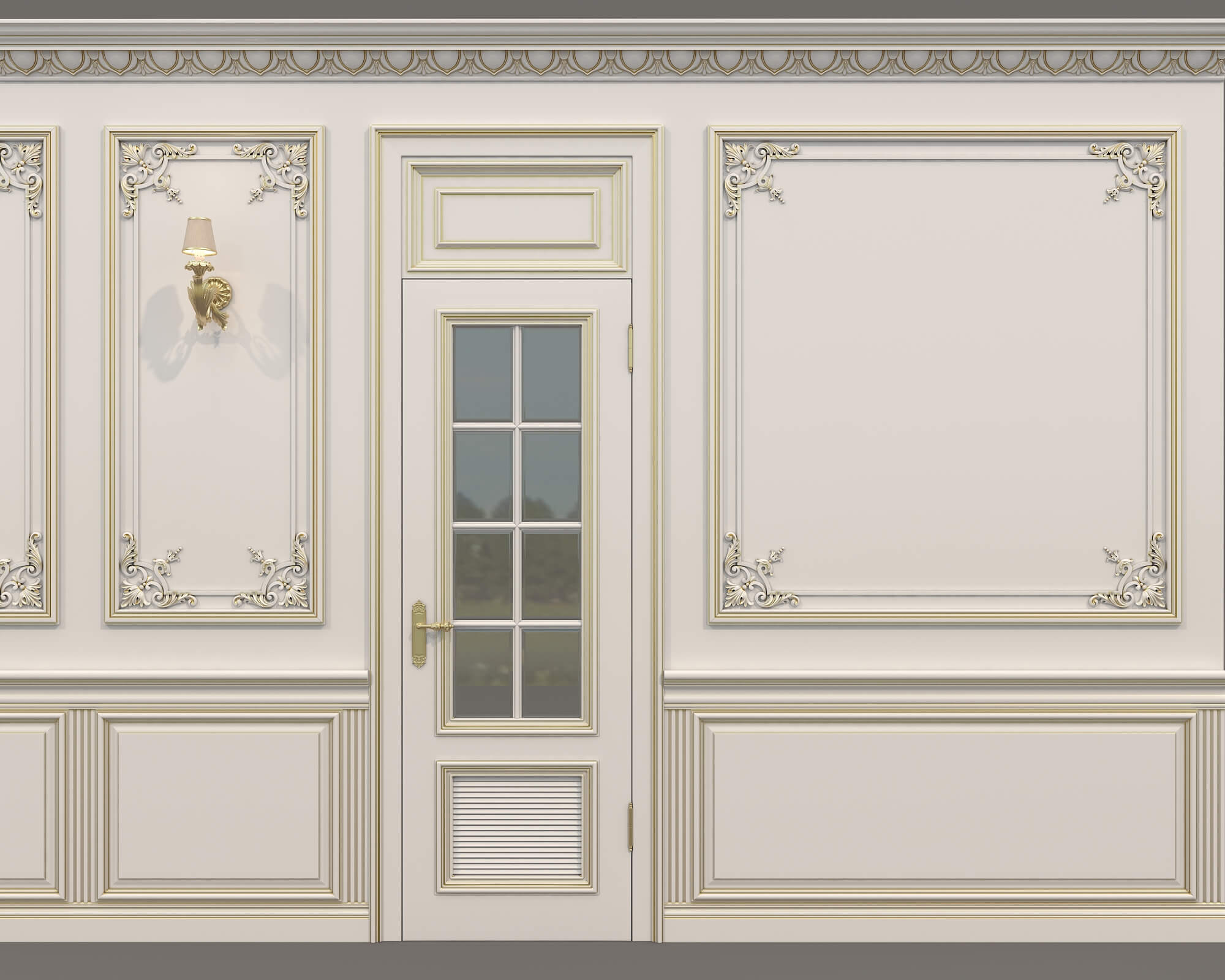 Wall Molding in Classic French Style 44 - 3D Model by nhattuankts