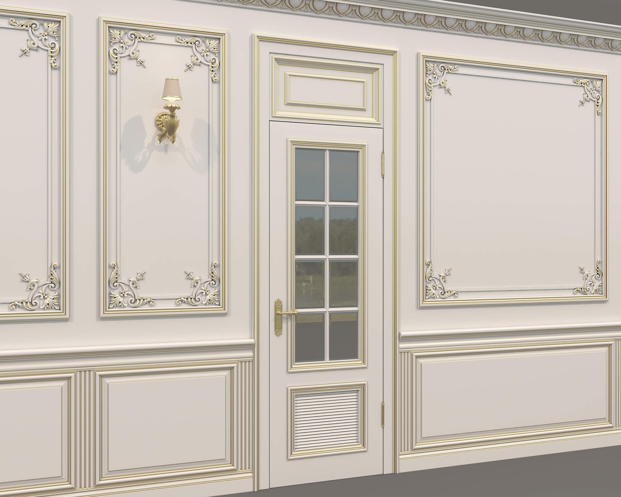 Wall Molding in Classic French Style 44 - 3D Model by nhattuankts