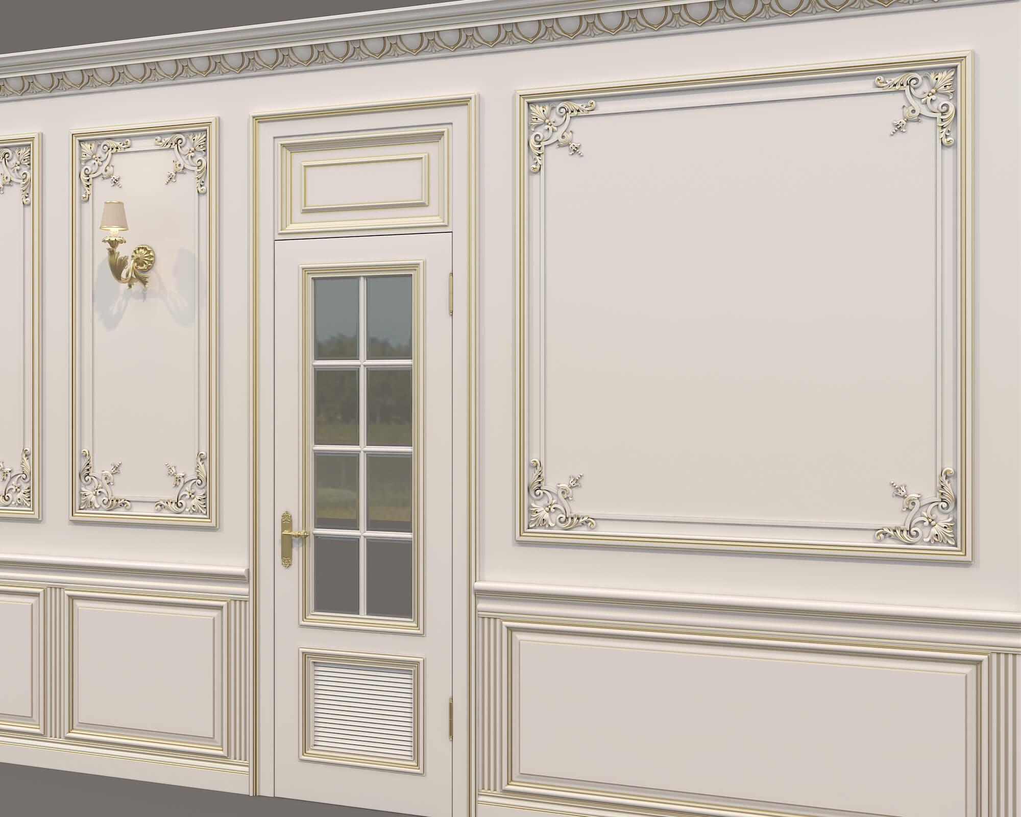Wall Molding in Classic French Style 44 - 3D Model by nhattuankts