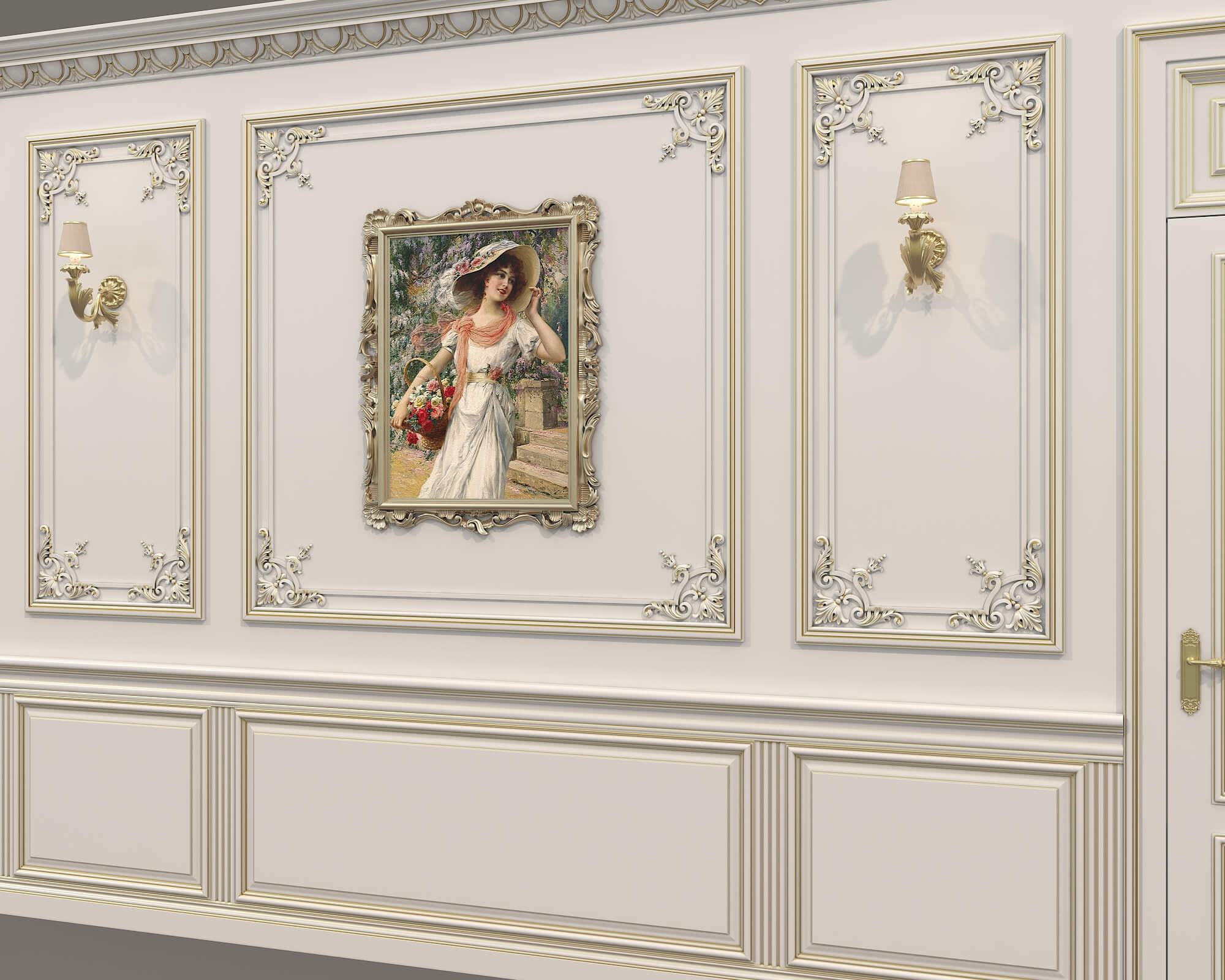 Wall Molding in Classic French Style 44 - 3D Model by nhattuankts
