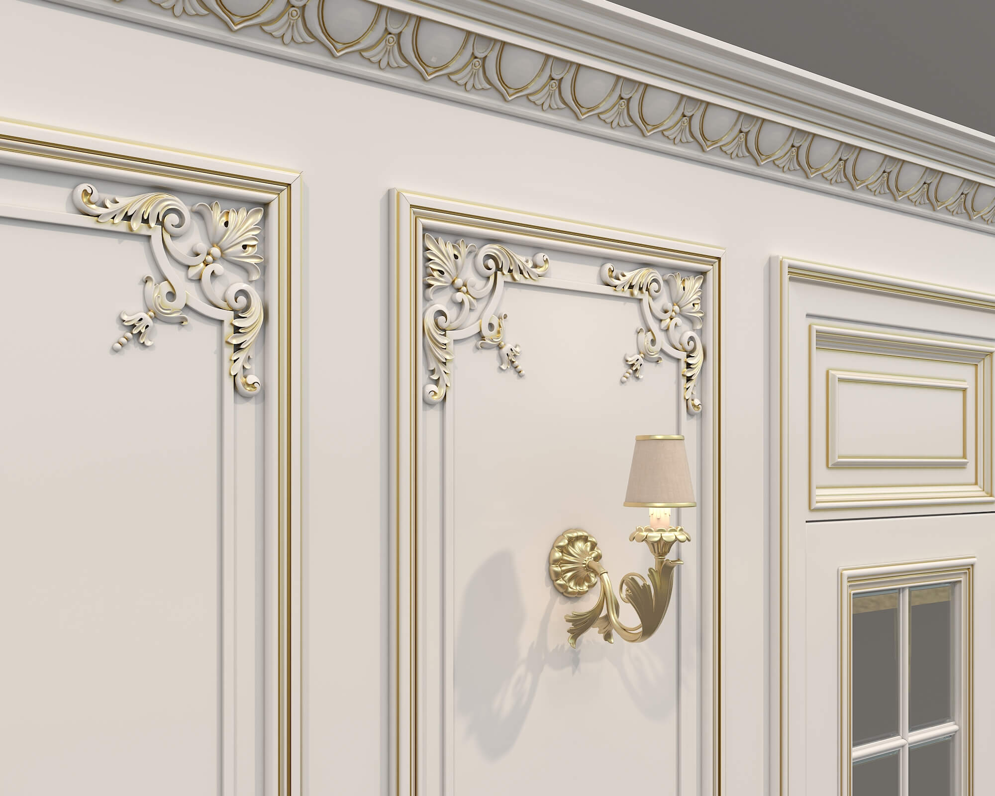 Wall Molding in Classic French Style 44 - 3D Model by nhattuankts
