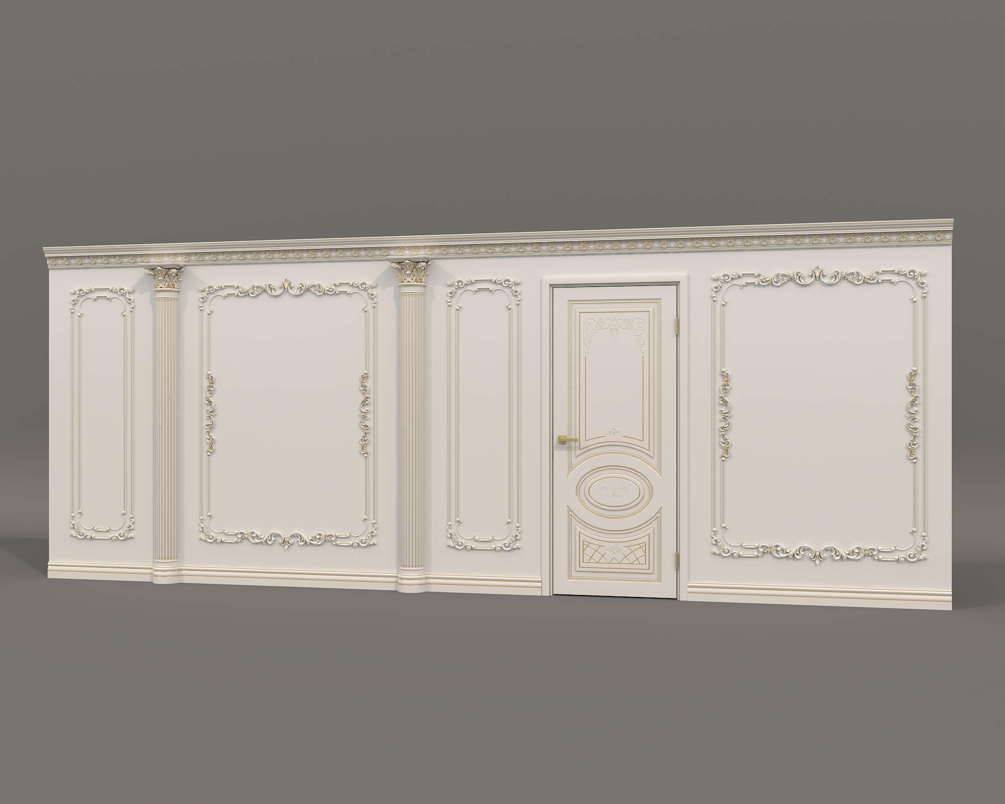 Wall Molding in Classic French Style 47 - 3D Model by nhattuankts