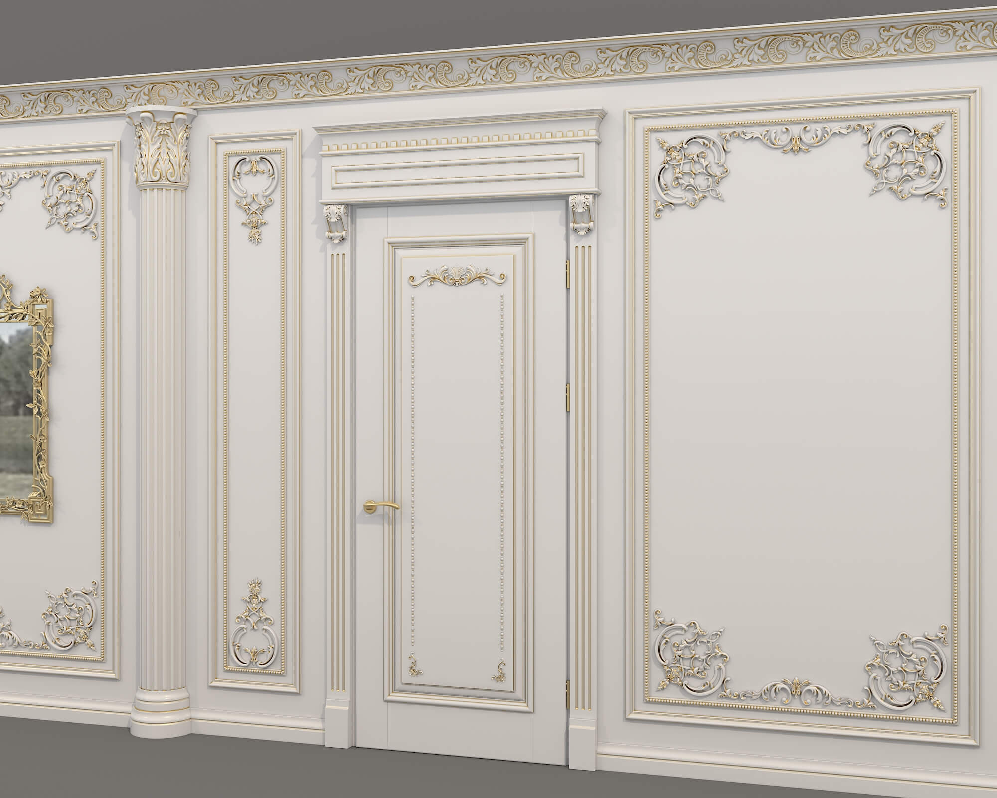 Wall Molding in Classic French Style 53 - 3D Model by nhattuankts