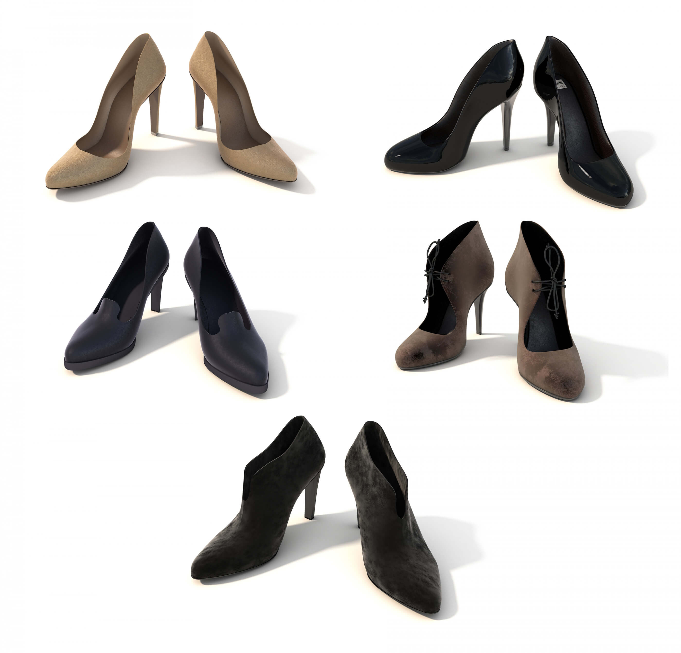 Women High Heel Shoes 4 - 3D Model by nhattuankts