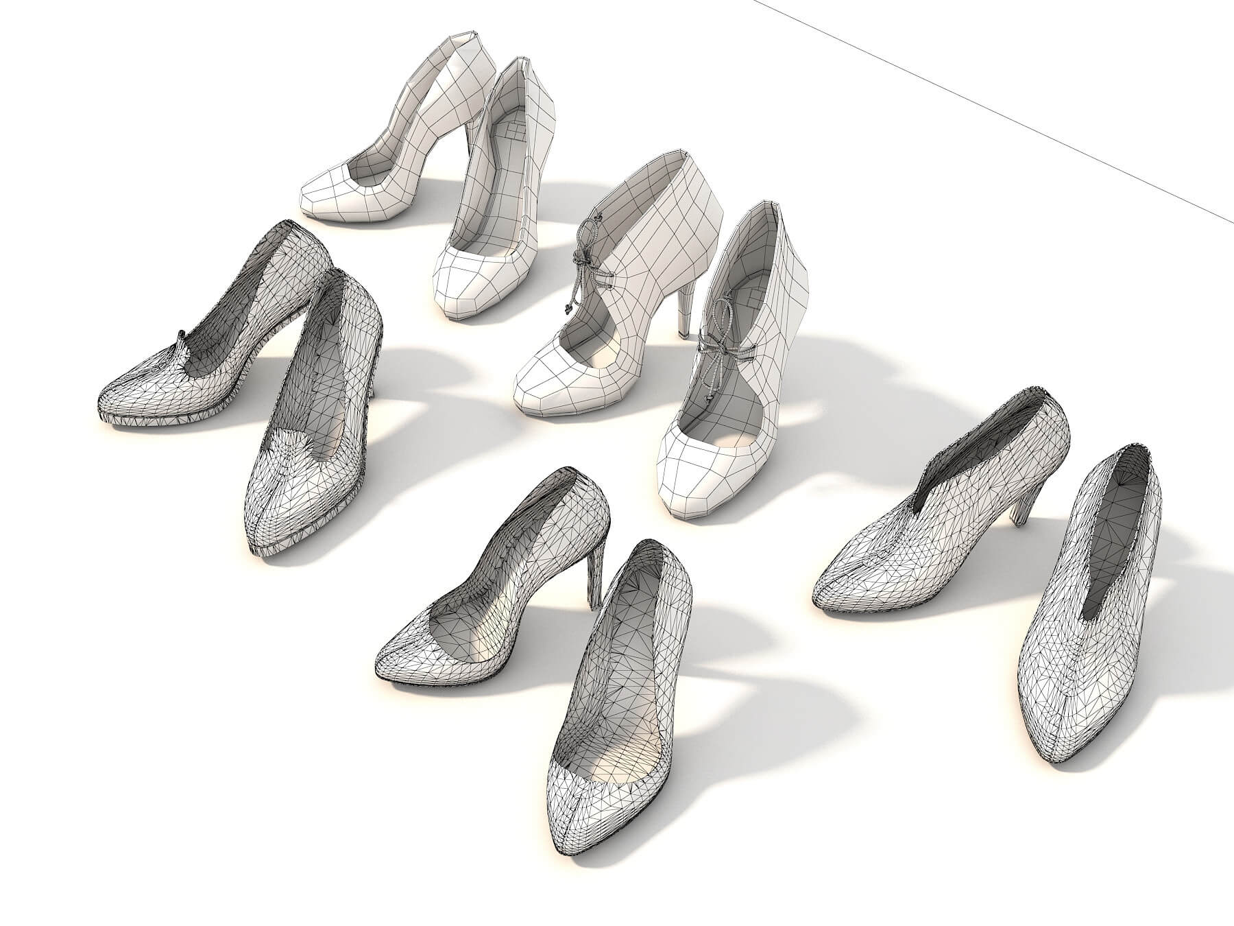 Women High Heel Shoes 4 - 3D Model by nhattuankts