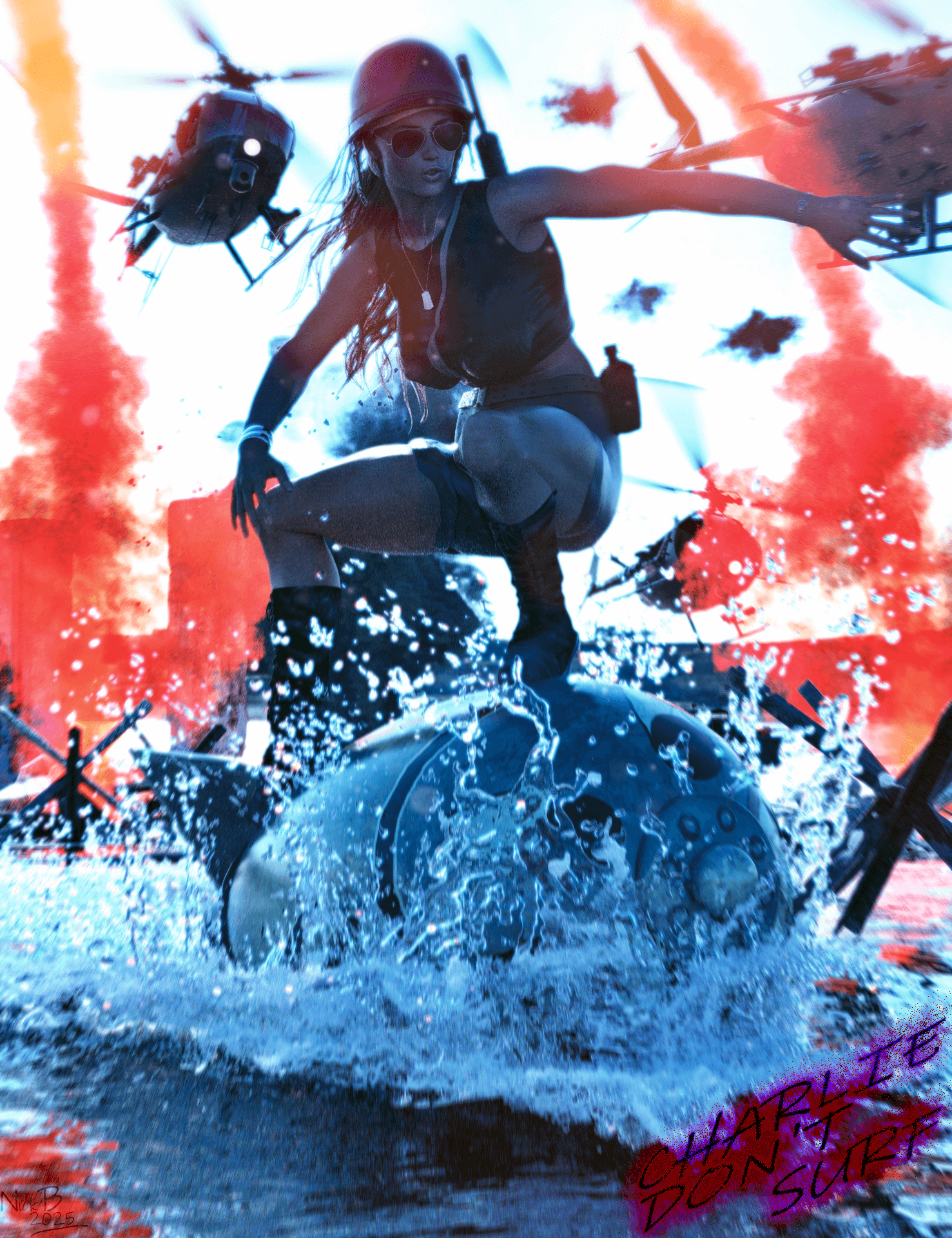 70s War Movie Scene (Reworked) 3D Render by nick_brown1967