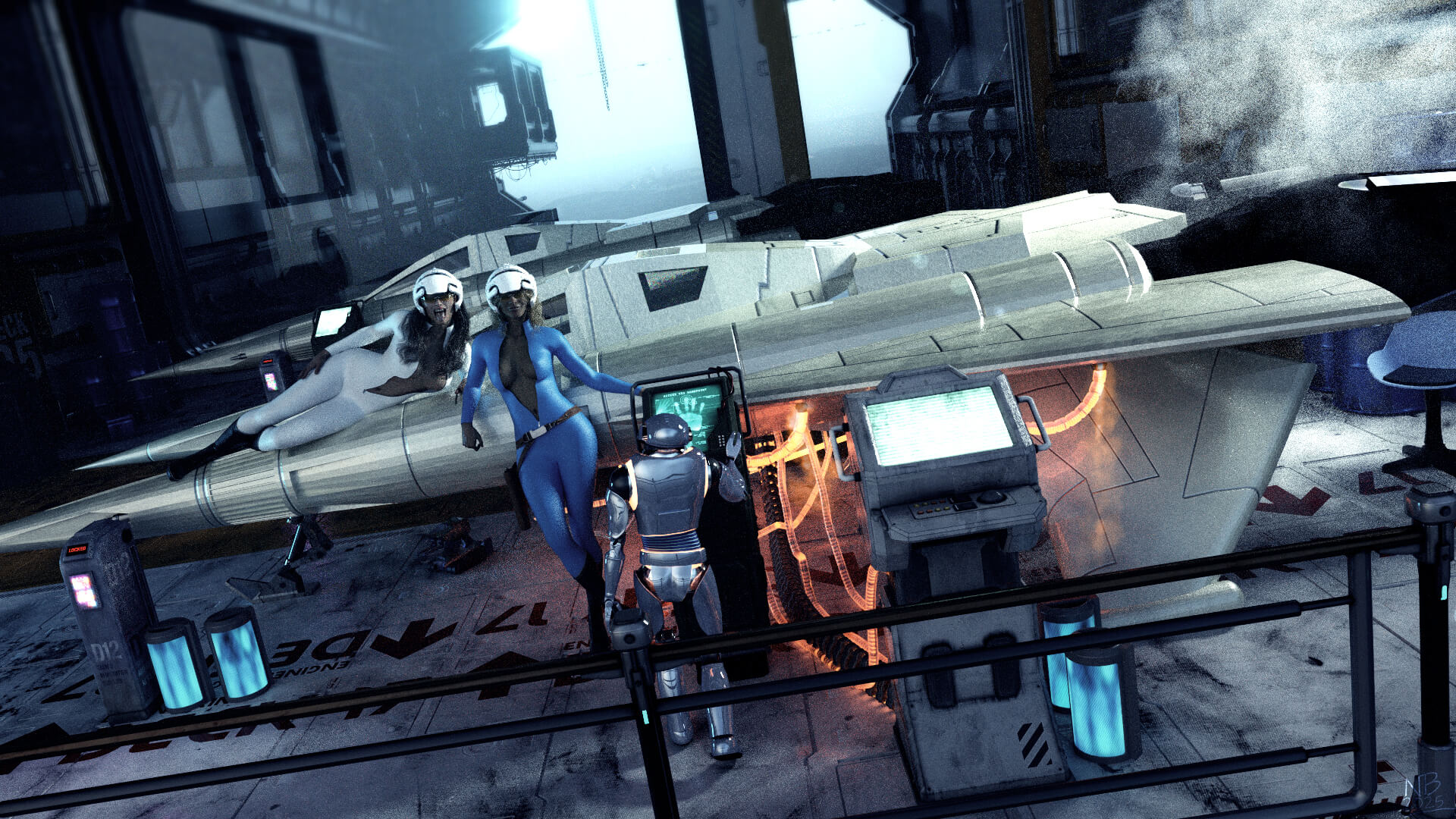 Starfighter Pilot 3D Render, Digital Art by nick_brown1967